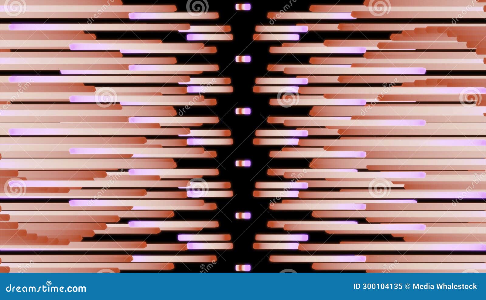 Abstract Waterfall of Horizontal Bright Stripes on a Black Background ...