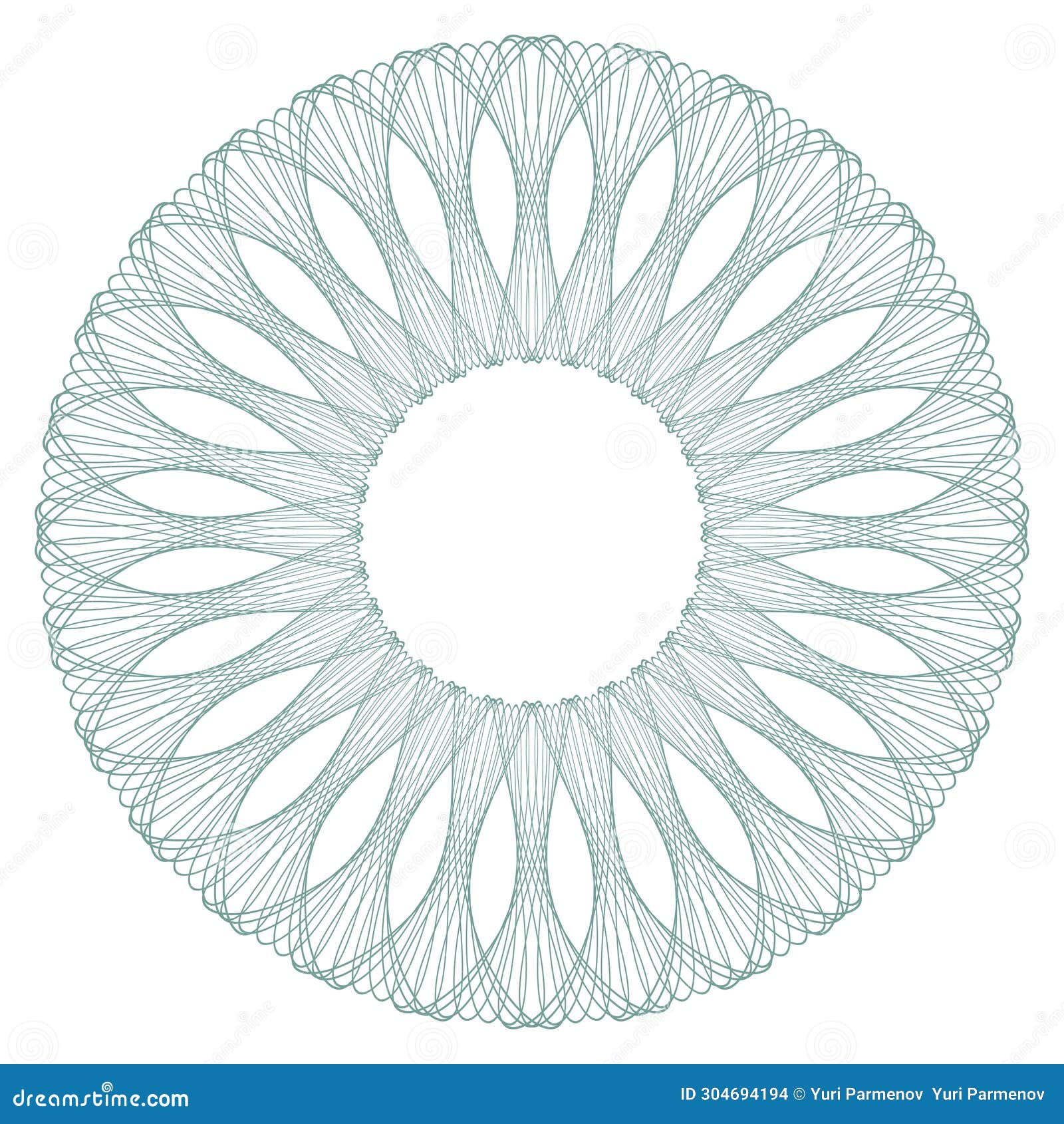 Abstract Watermark Guilloche Elements. Certificate Design. Line Round Frames and Circular ...