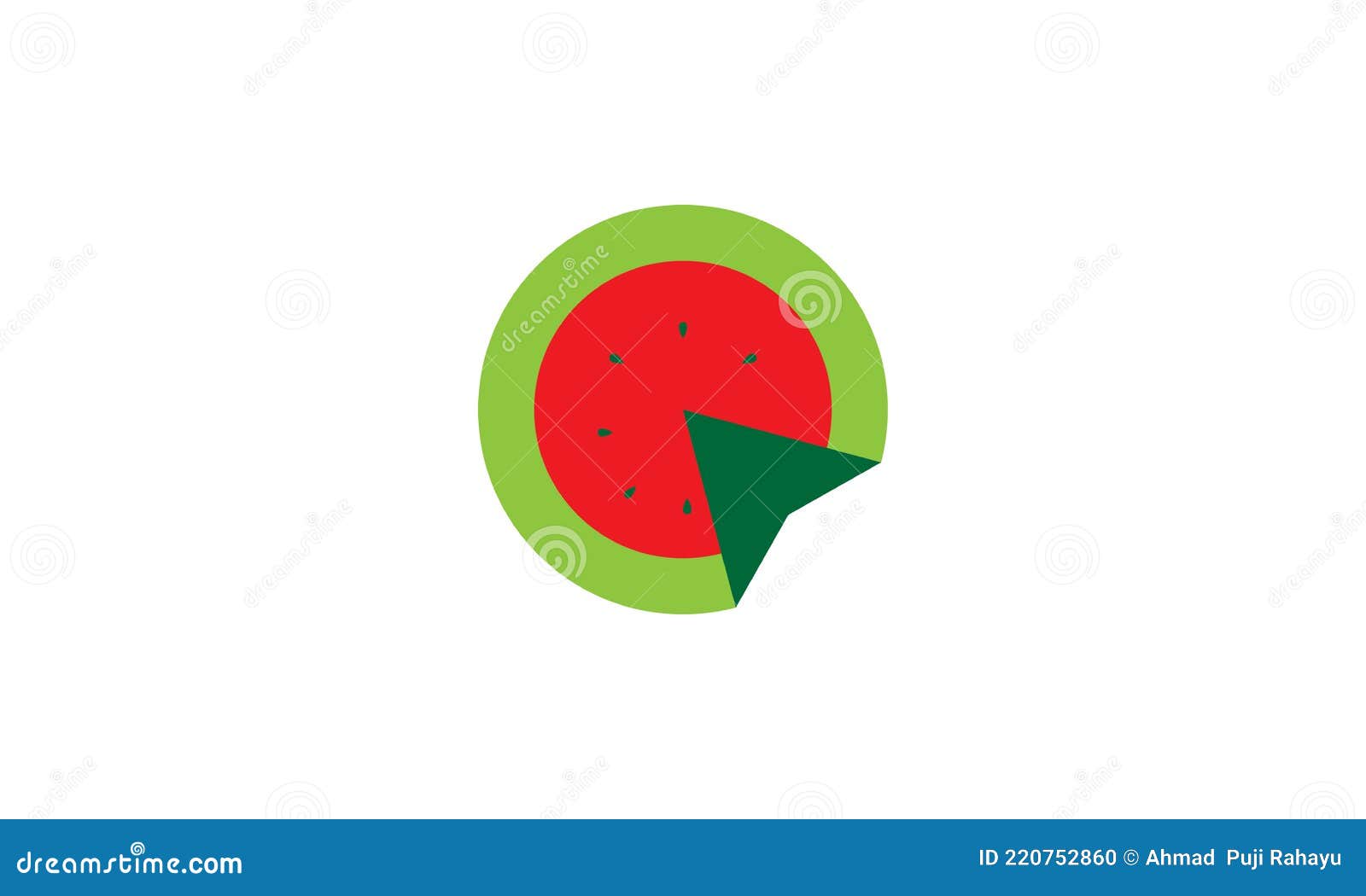 Abstract Watermelon with Cursor Logo Symbol Vector Icon Illustration ...