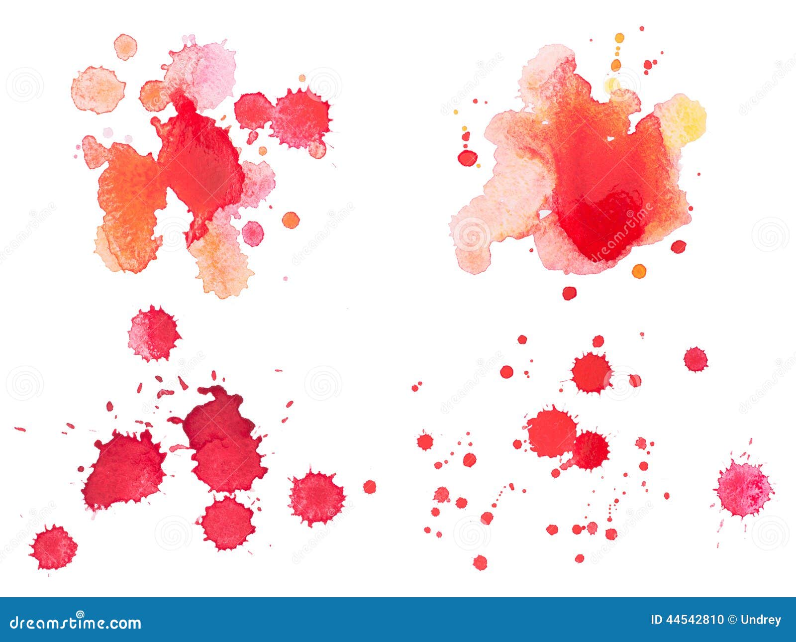 Abstract Waterverfaquarelle Hand Getrokken Rood Bloed Stock Foto ...