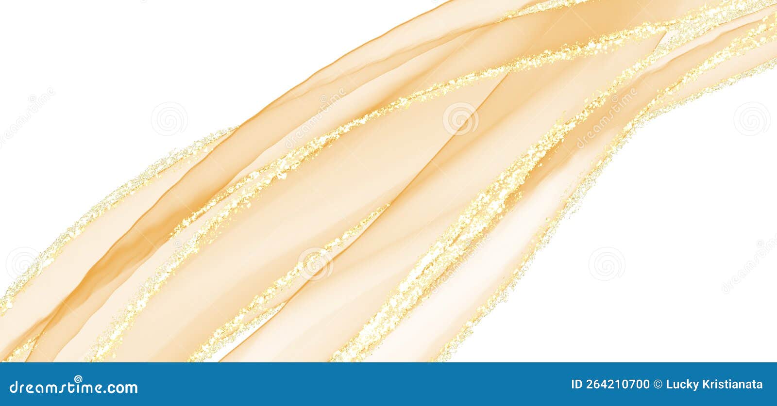 Abstract Wave Alcohol Ink Background and Gold Foil with Copy Spae Stock ...