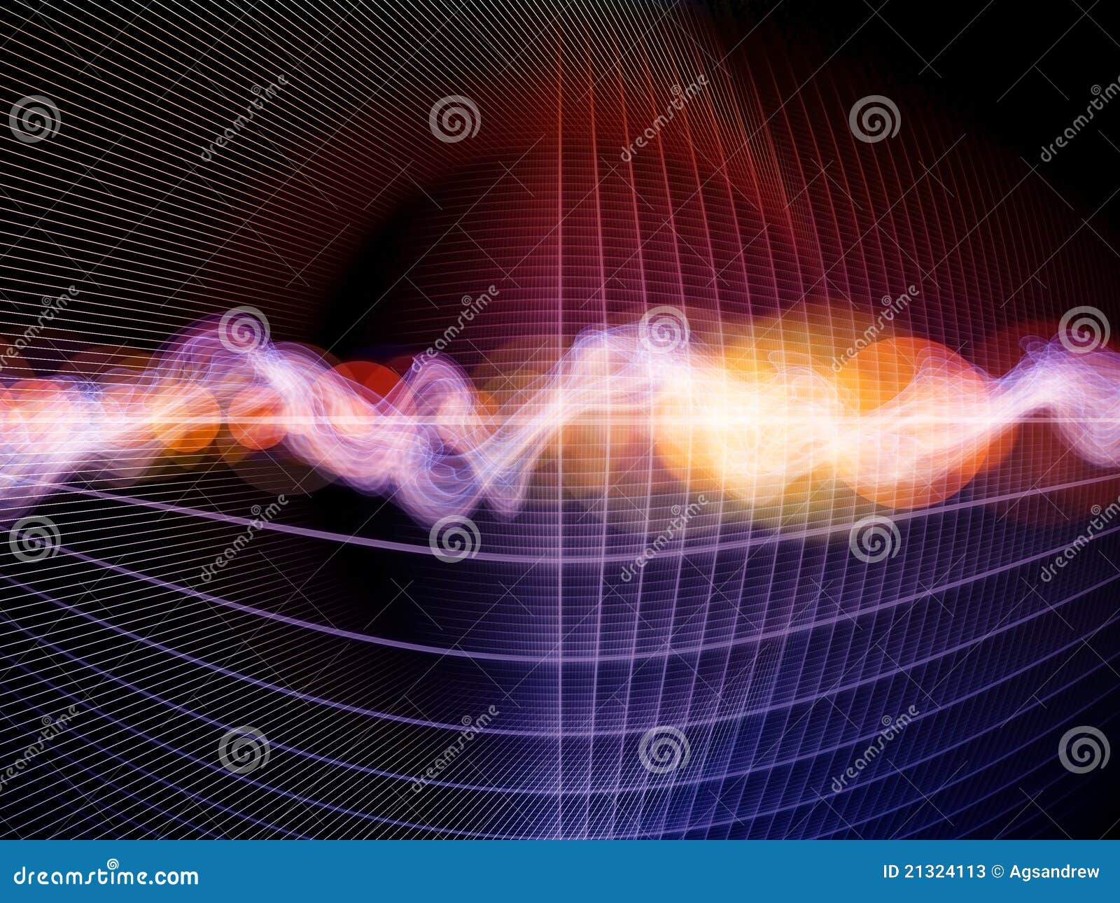 Abstract Wave Analyzer stock illustration. Illustration of orange ...