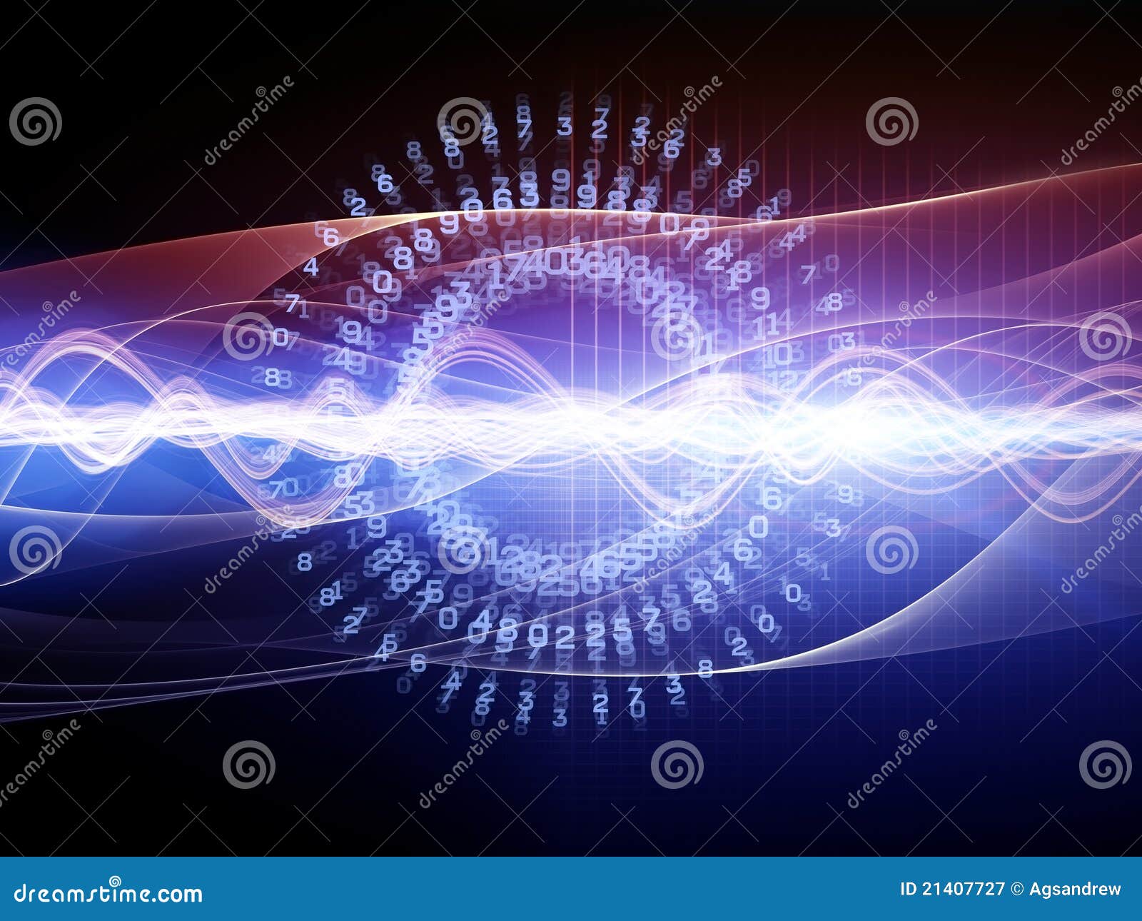 Abstract Wave Analyzer stock illustration. Illustration of stream ...
