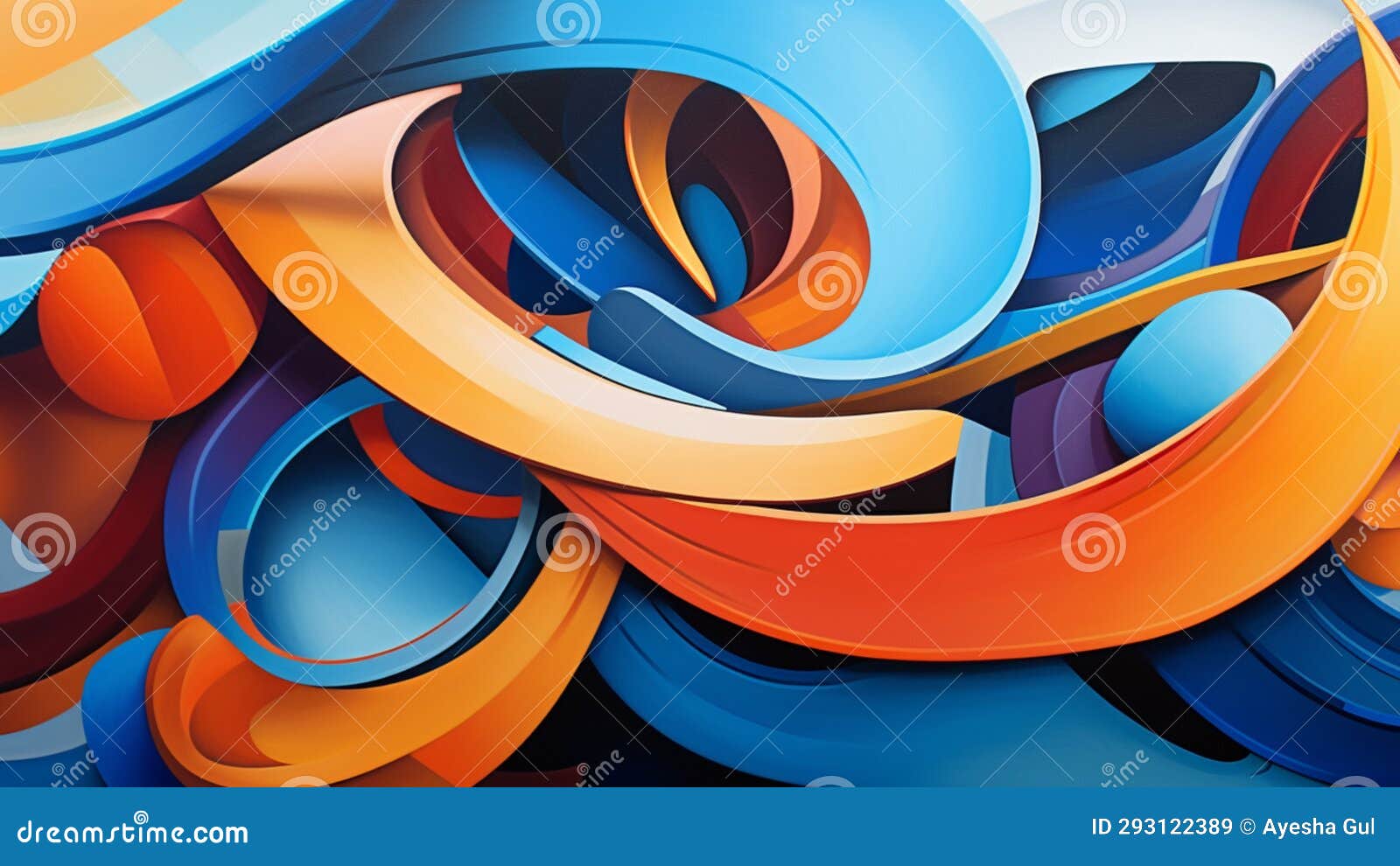 Abstract Wave Art Generated AI Stock Illustration - Illustration of ...