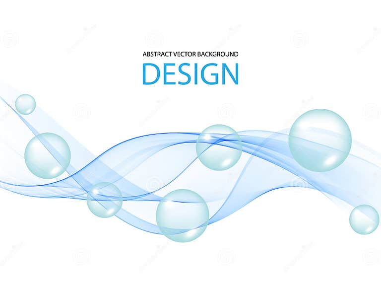 Abstract Wave Background with Air Bubbles. Eps10 Stock Vector ...