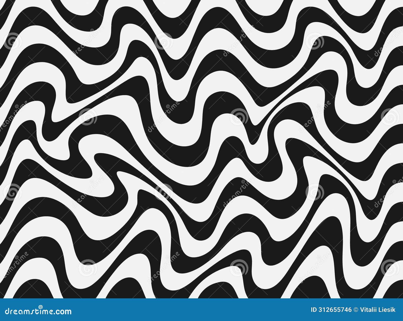 Abstract Wave Background, Black and White Wavy Stripes or Lines Design ...