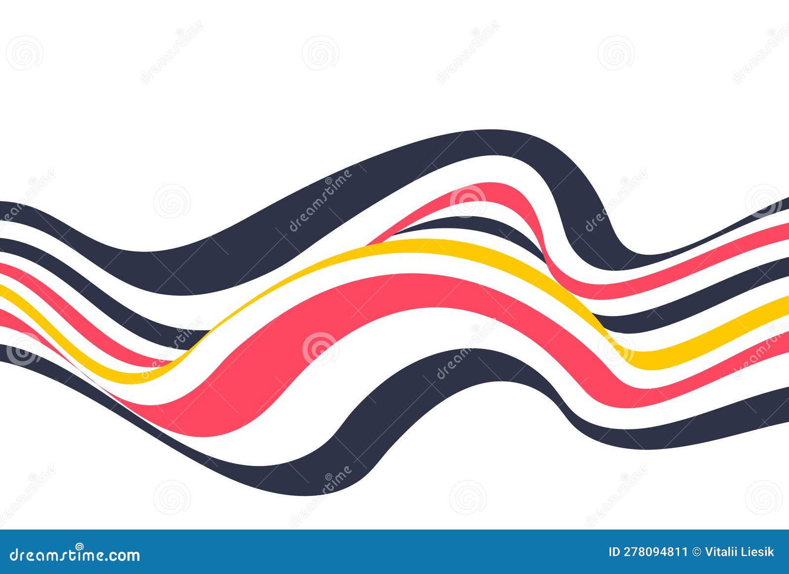 Abstract Wave Background, Colored Wavy Stripes or Lines Design. Optical ...