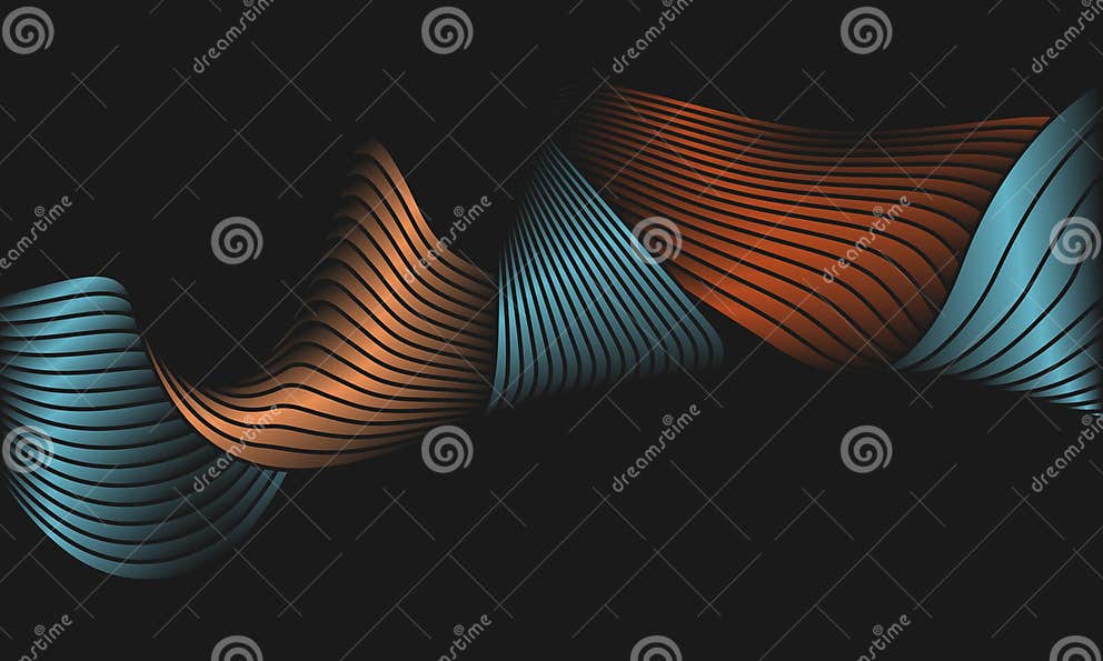 Abstract Wave Background. the Effect of Dynamic Movement in Parallel ...