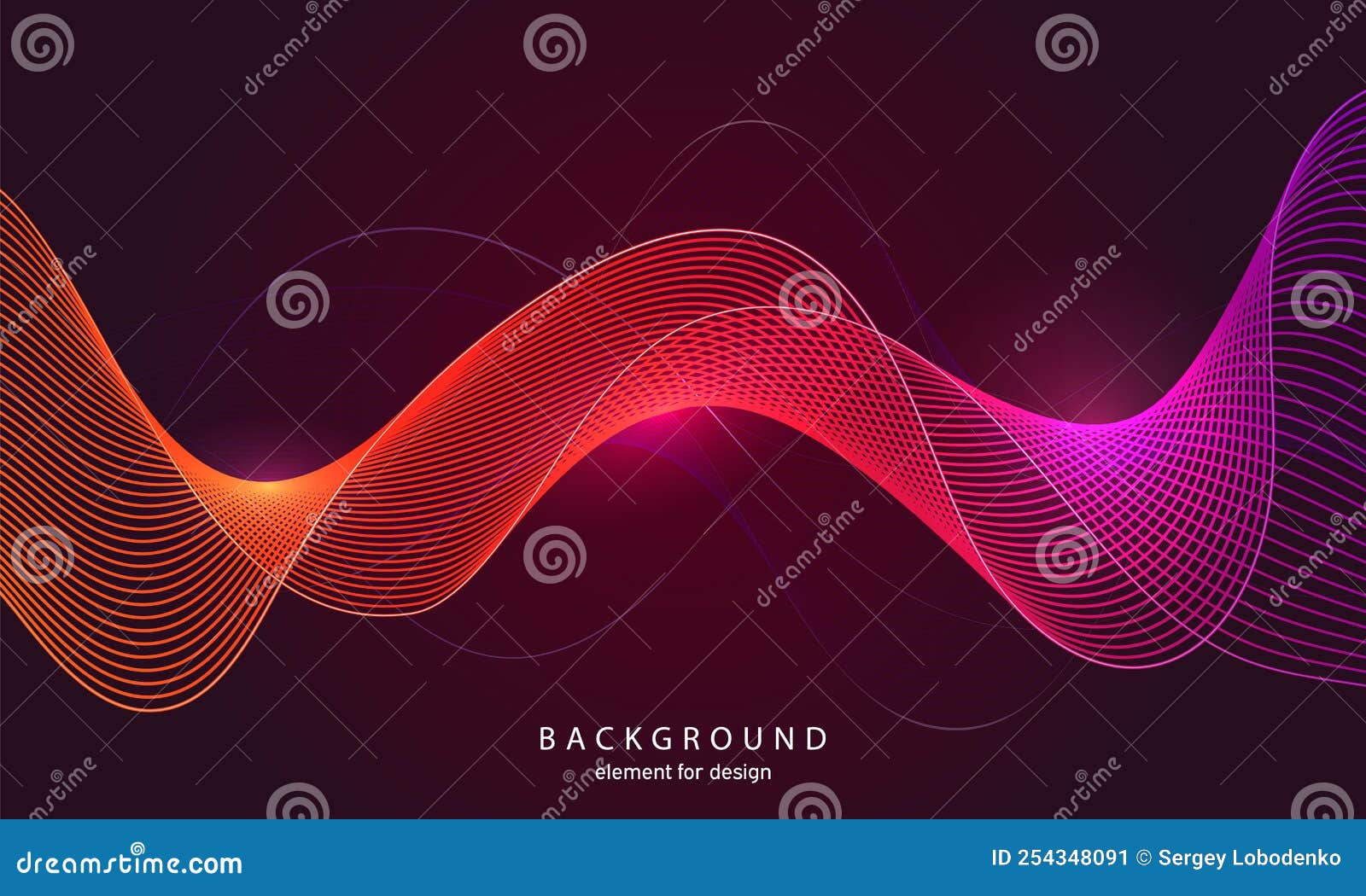 Abstract Wave Background. Element for Design. Digital Frequency Track ...
