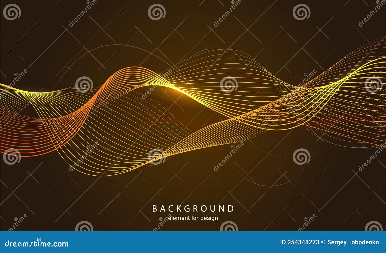 Abstract Wave Background. Element for Design. Digital Frequency Track ...