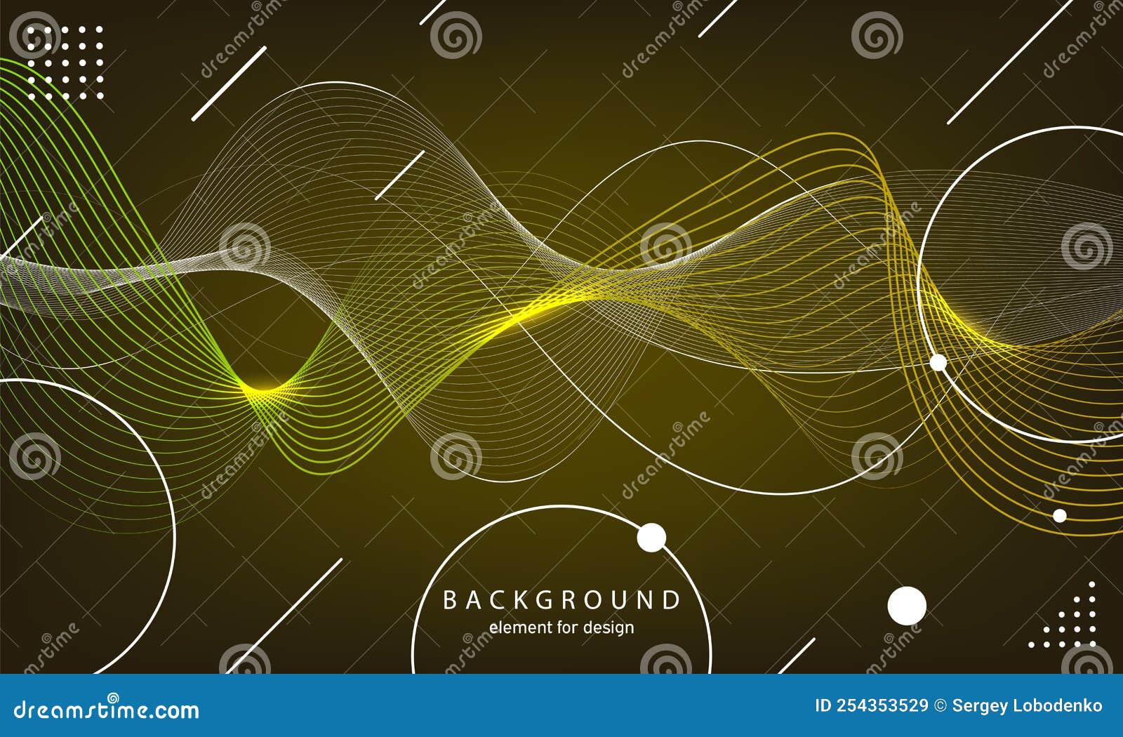 Abstract Wave Background. Element for Design. Digital Frequency Track ...