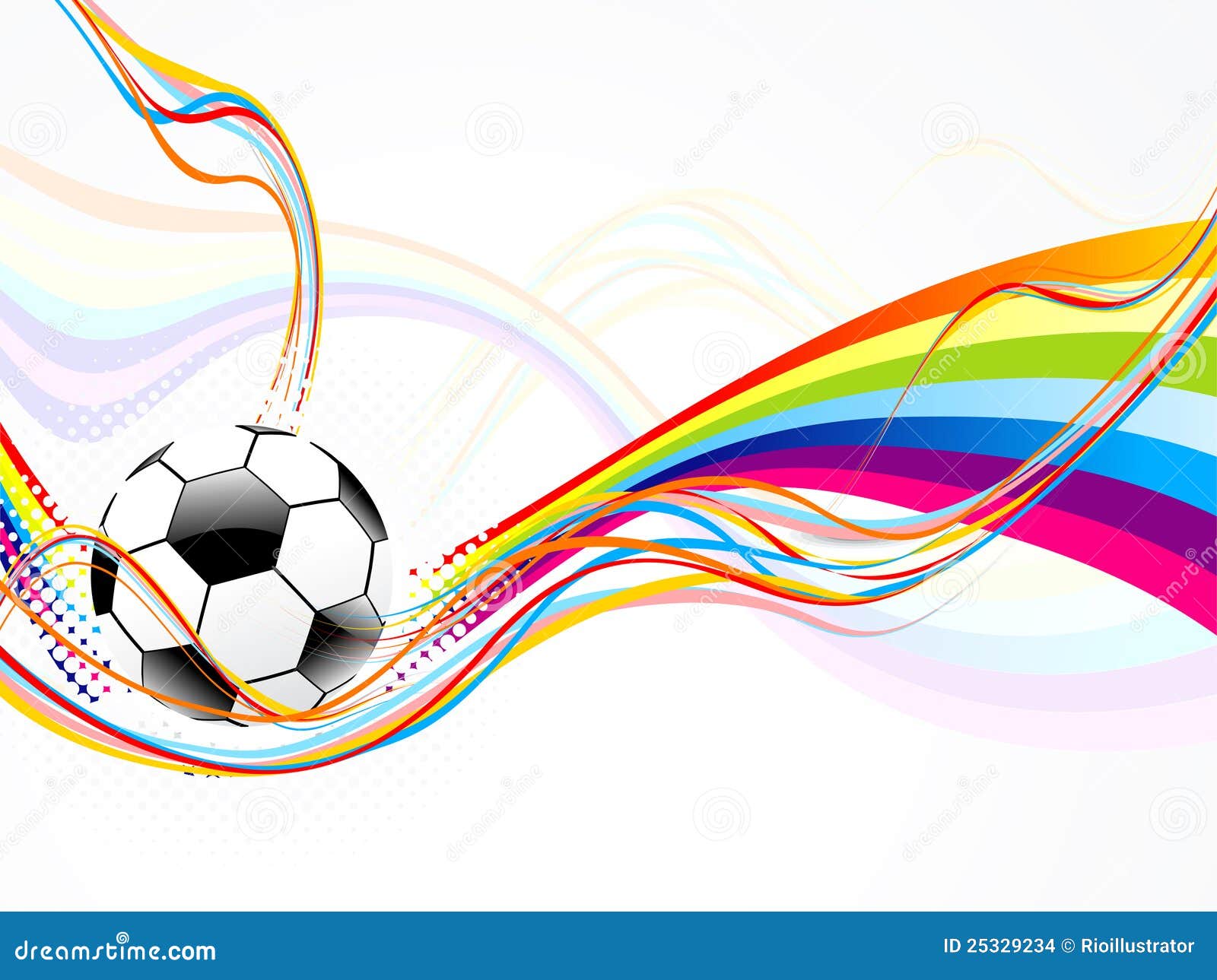 Abstract Wave Background with Football Stock Vector - Illustration of ...