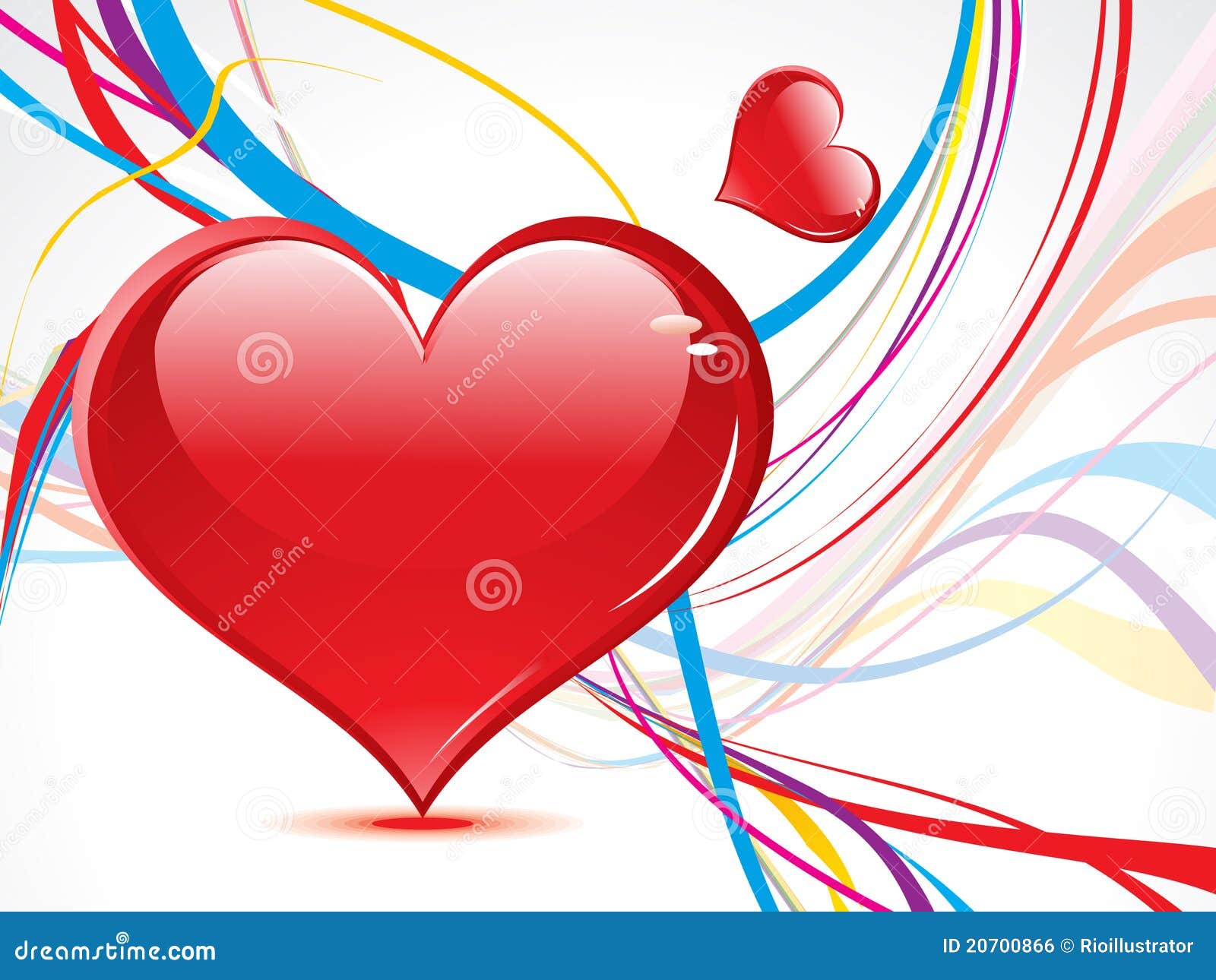 Abstract Wave Background with Heart Stock Vector - Illustration of ...