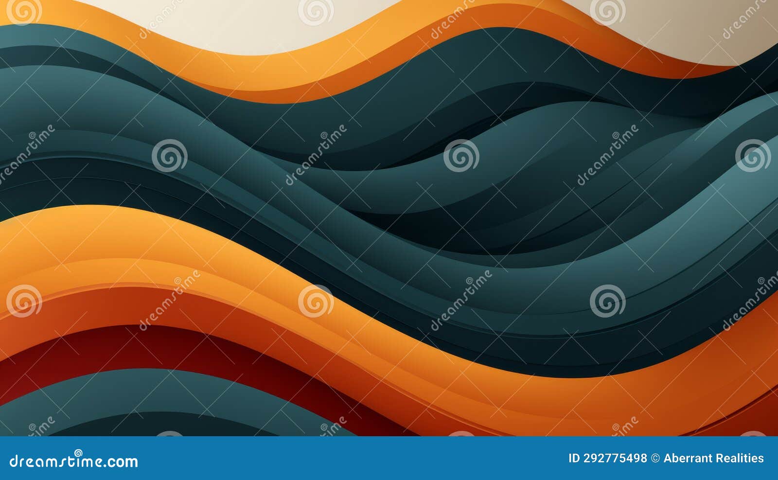 Abstract Wave Background with Orange Blue and Red Colors Stock ...