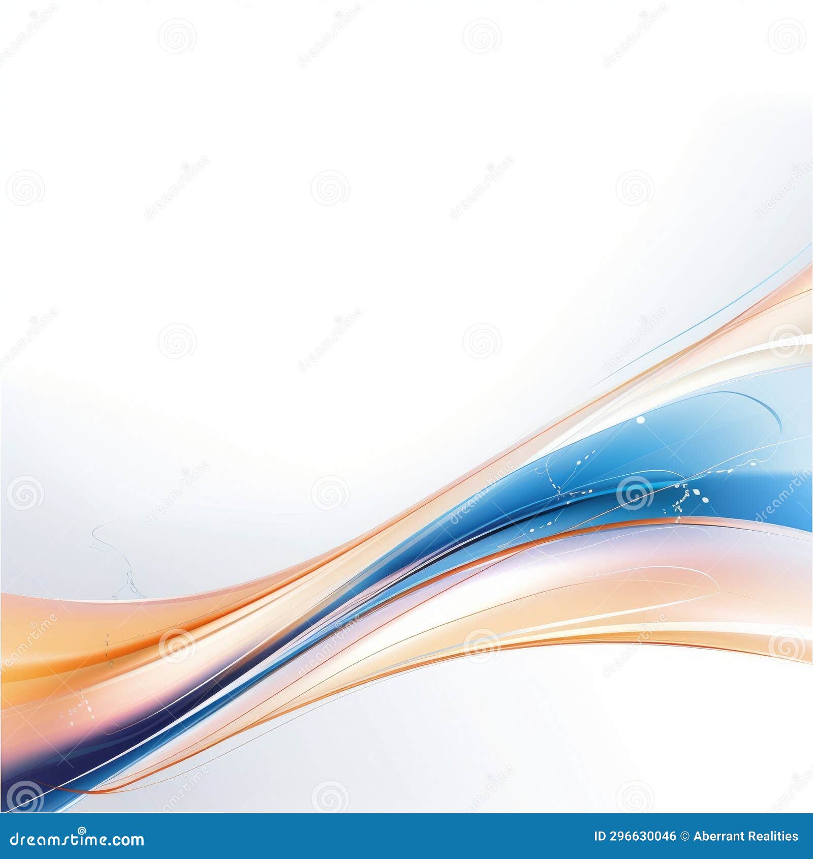 Abstract Wave Background with Orange Blue and White Colors Stock ...