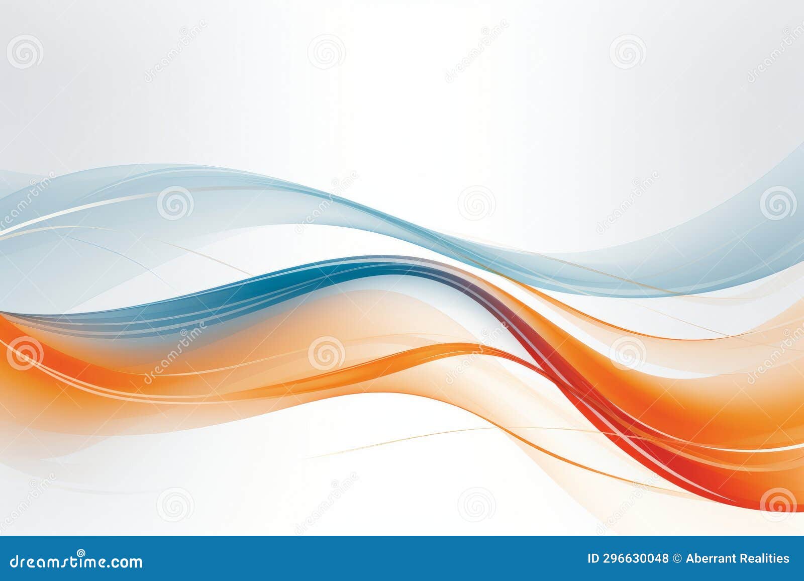 Abstract Wave Background with Orange Blue and White Colors Stock ...