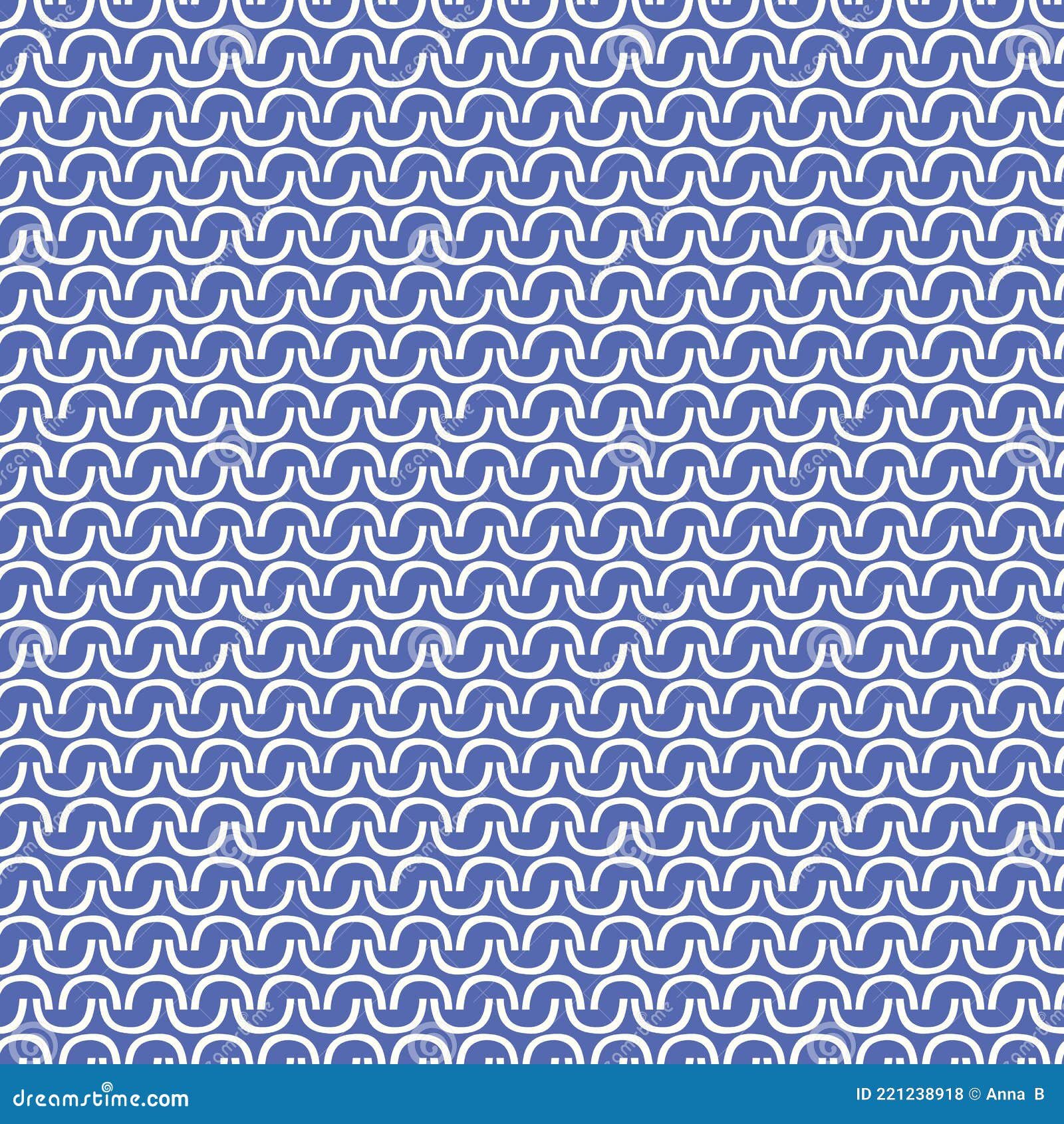 Abstract Wave Background Pattern. Vector Seamless Repeat or Hand Drawn ...