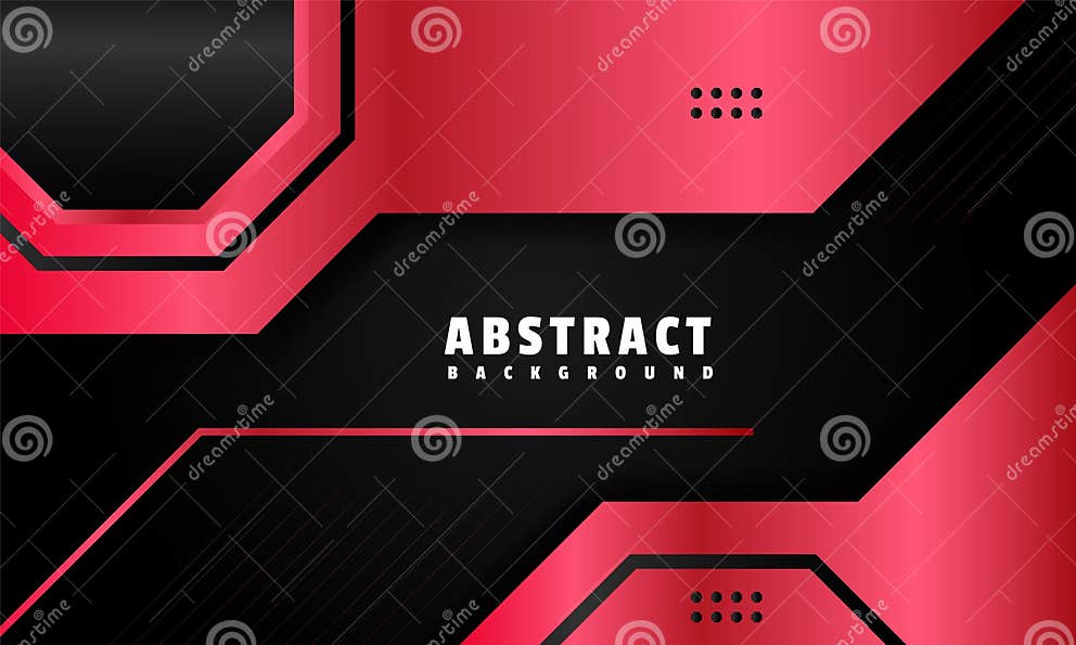 Abstract Wave Background with Red Shape Design Stock Vector ...
