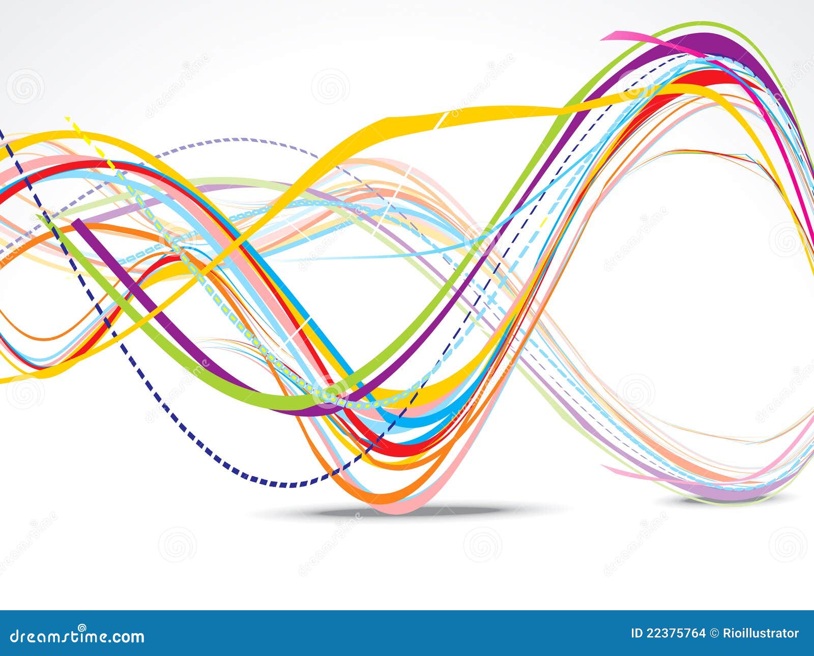 Abstract Wave Background with Shadow Stock Vector - Illustration of ...