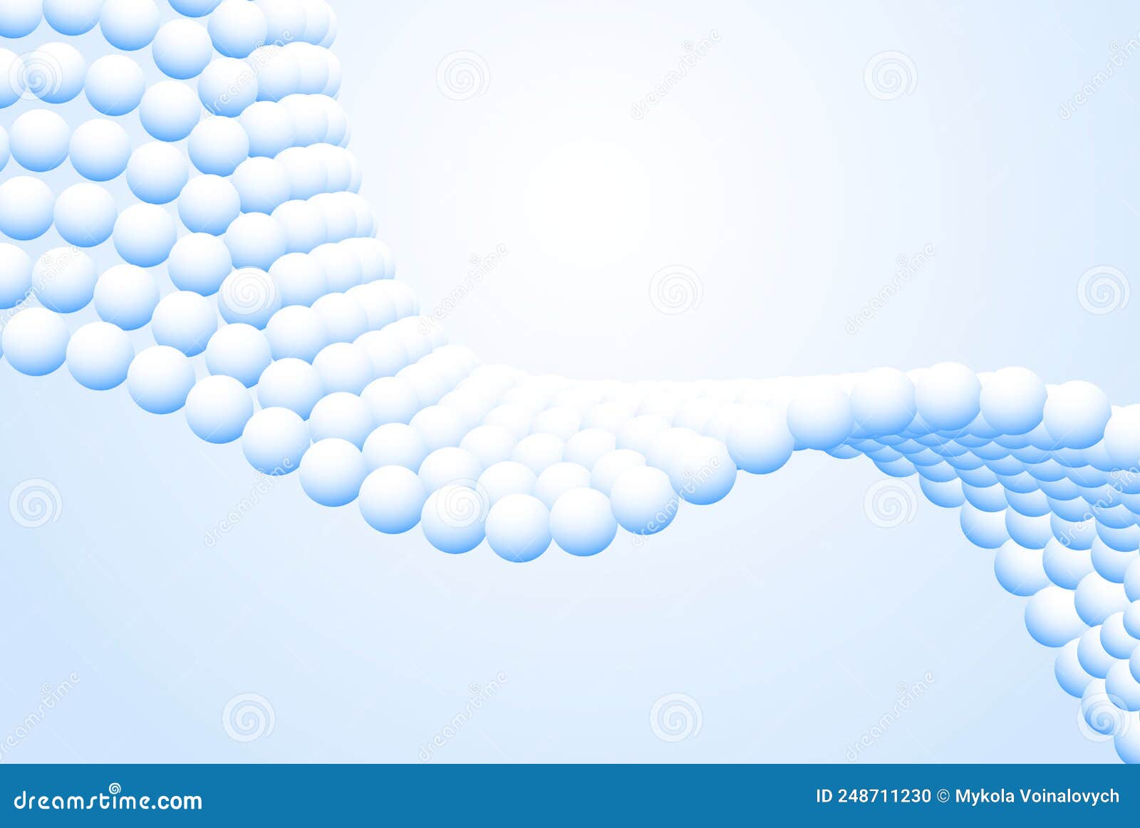 Abstract Wave Background with White Blue Balloons, Design Element Stock ...