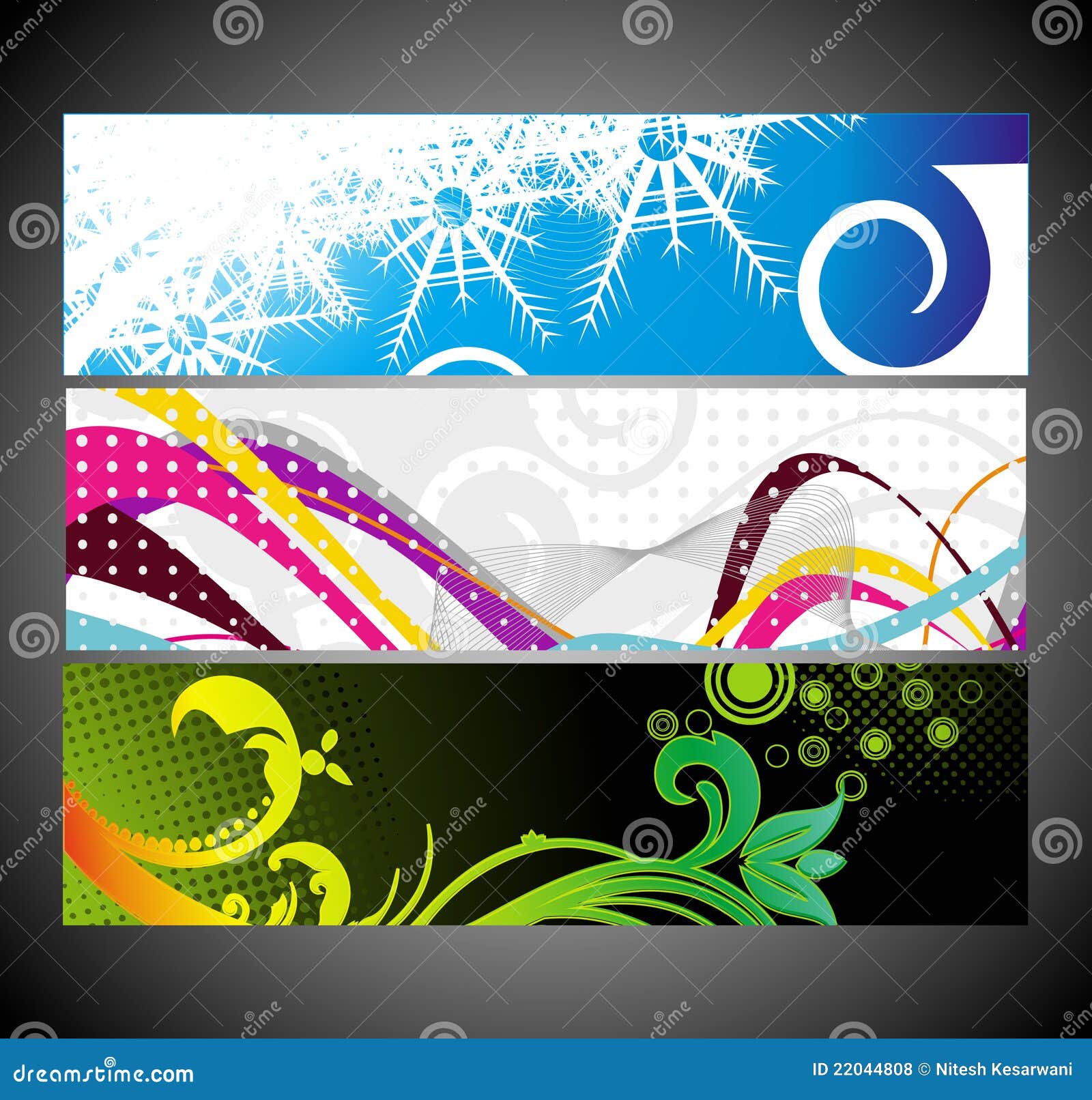 Set Of Banners Multi Colors Sizes Cartoon Vector | CartoonDealer.com ...