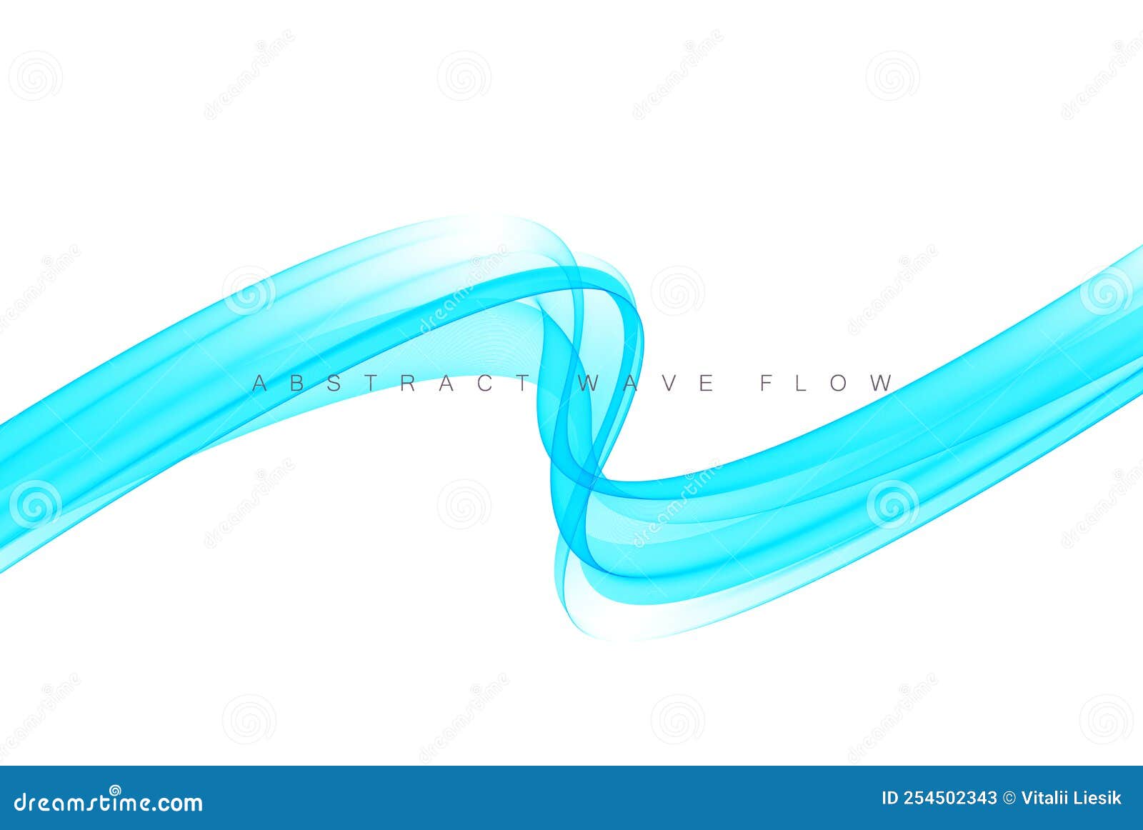 Abstract Wave Blue Color Design Element, Transparent Wave Flow, Design ...