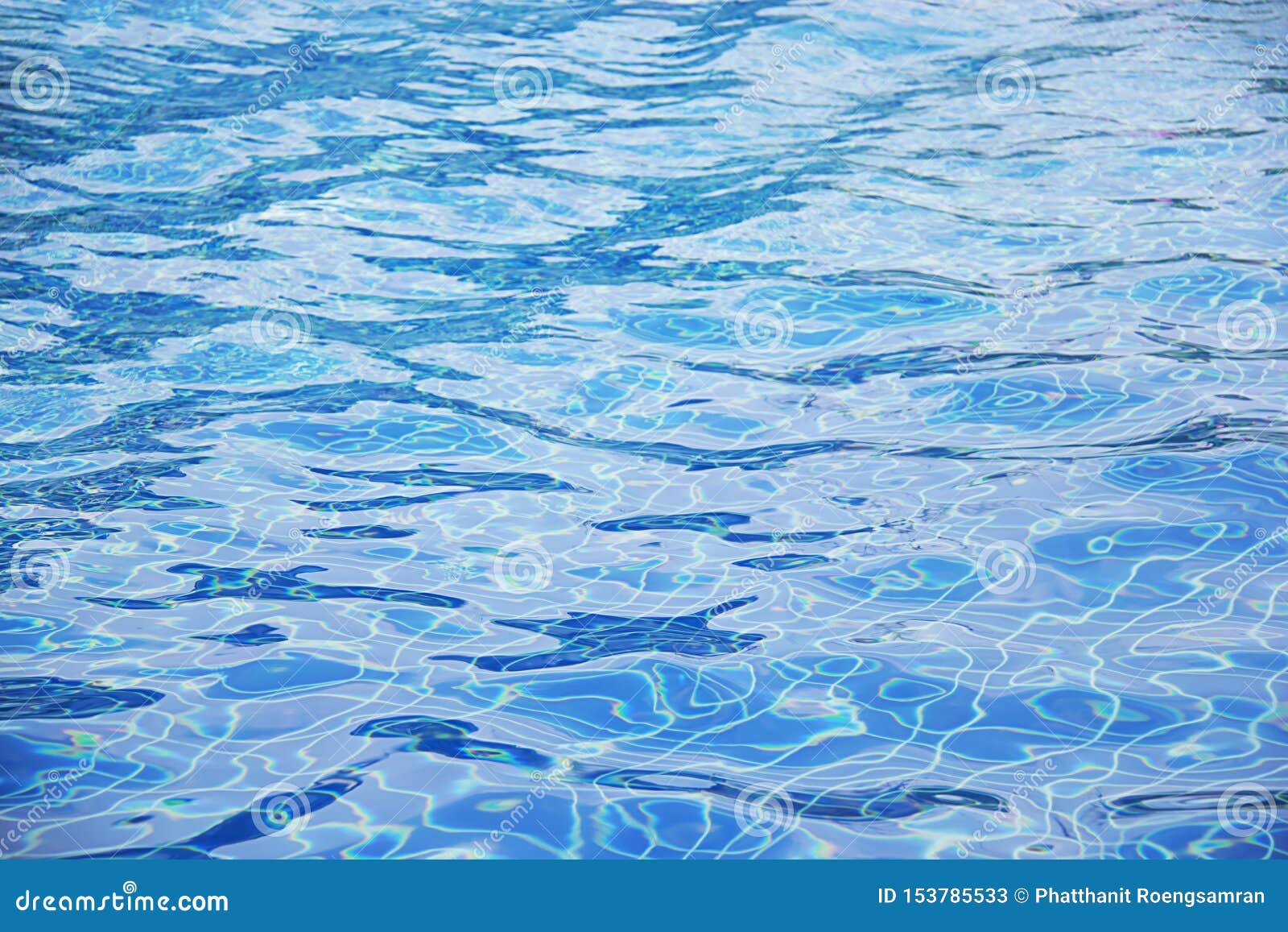 Abstract Wave Blue Water in Swimming Pool for Background Stock Image ...