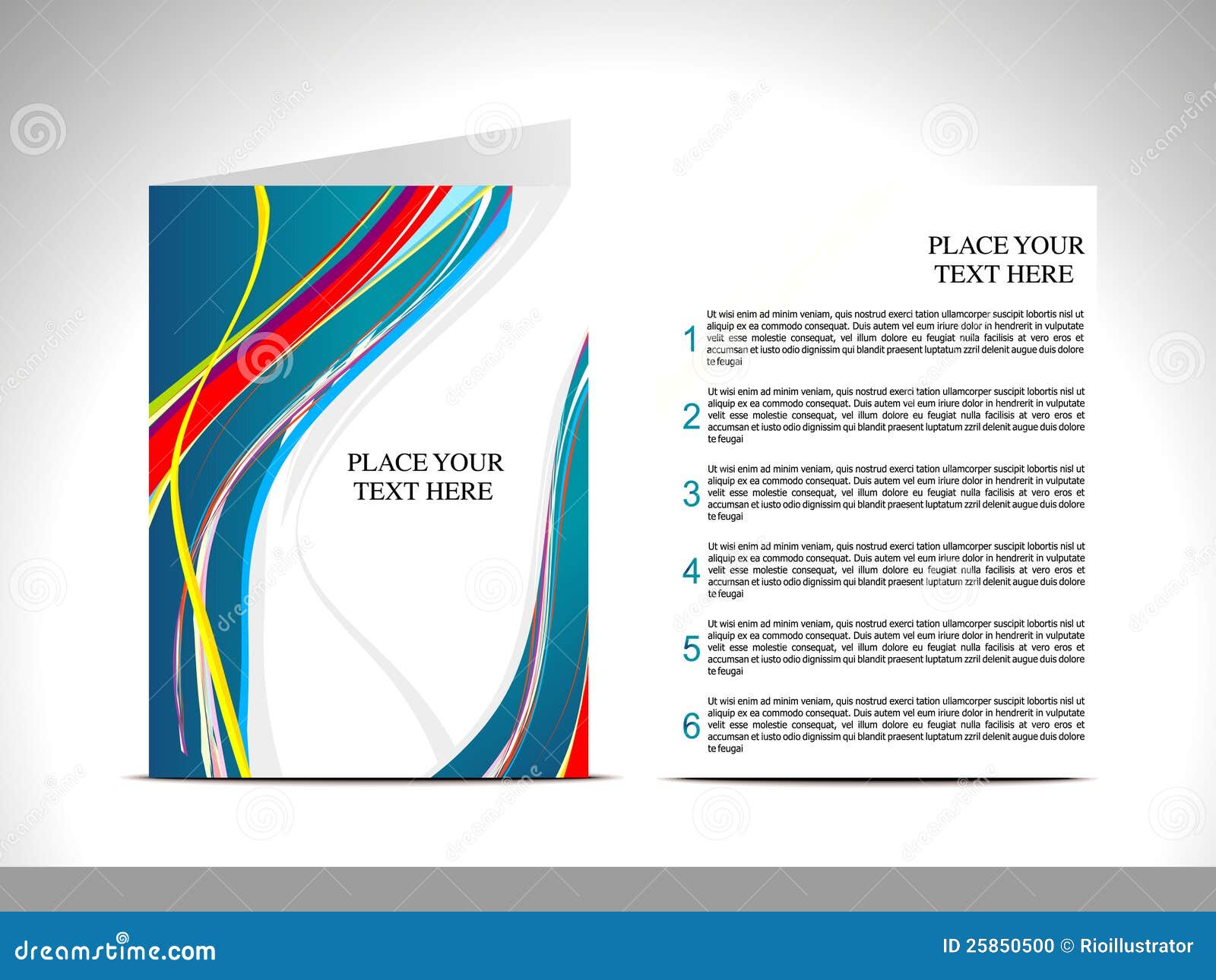 Abstract wave brochure stock vector. Illustration of globe - 25850500