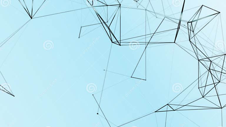 Abstract Wave with Connected Dots with Digit Counter and Lines Stock Illustration - Illustration ...