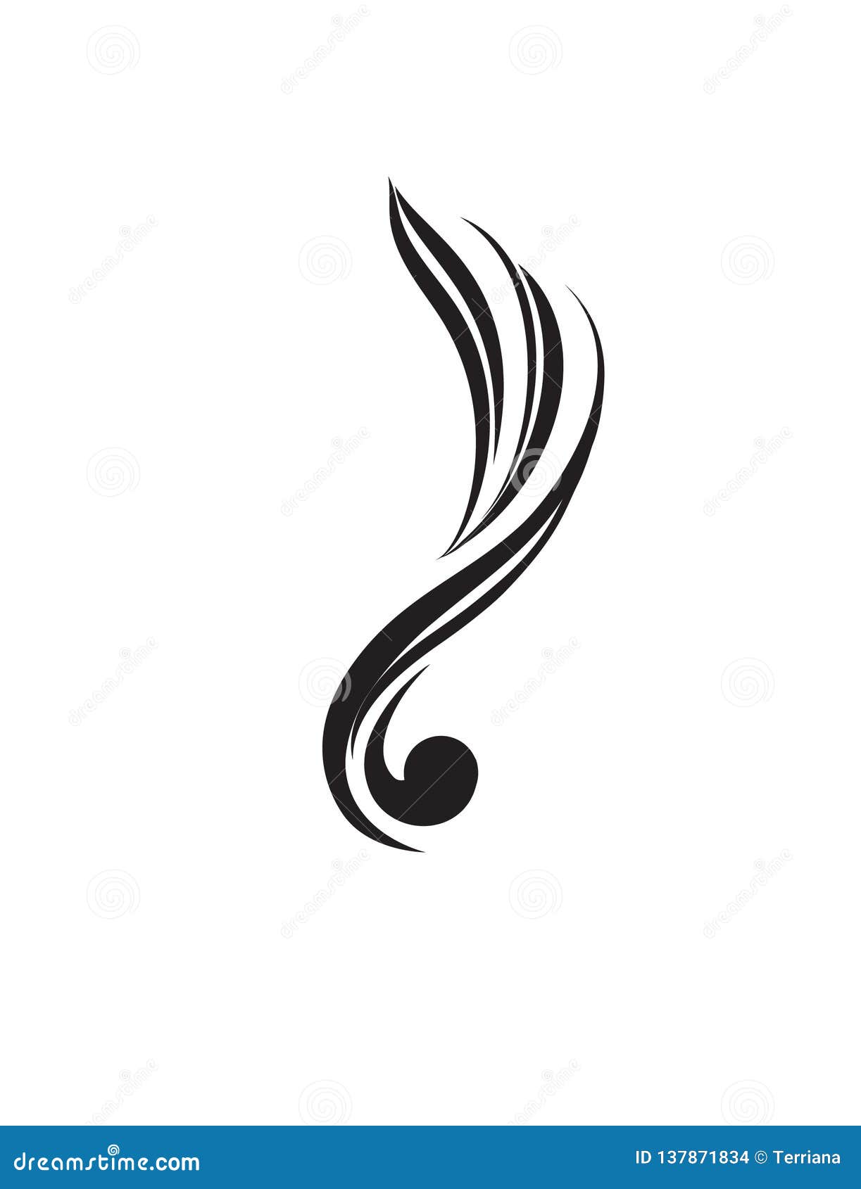 Abstract Wave Decor Element. Wavy Logo Stock Illustration ...