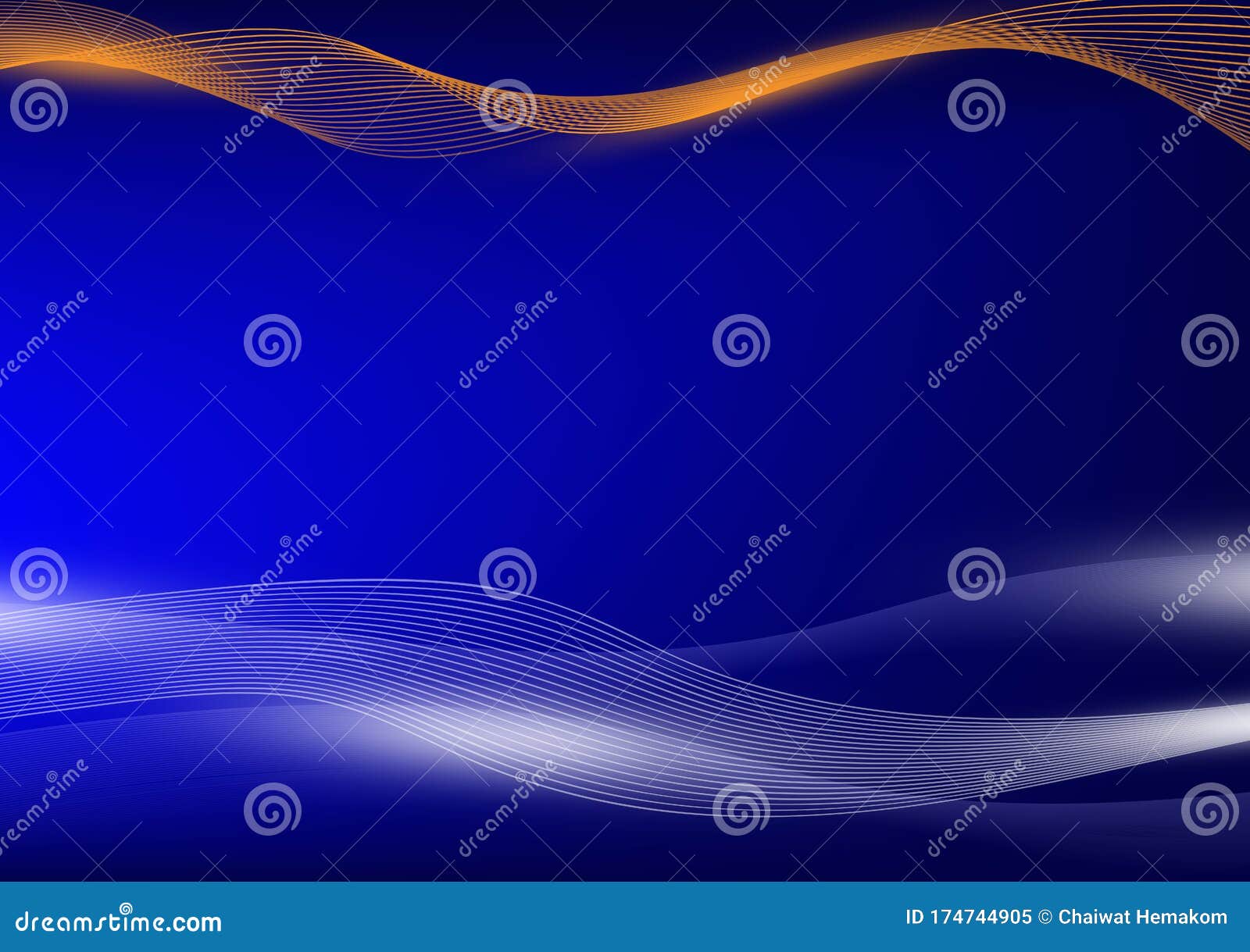 Abstract Wave Design Blue and Orange Color Graphic Background Stock ...