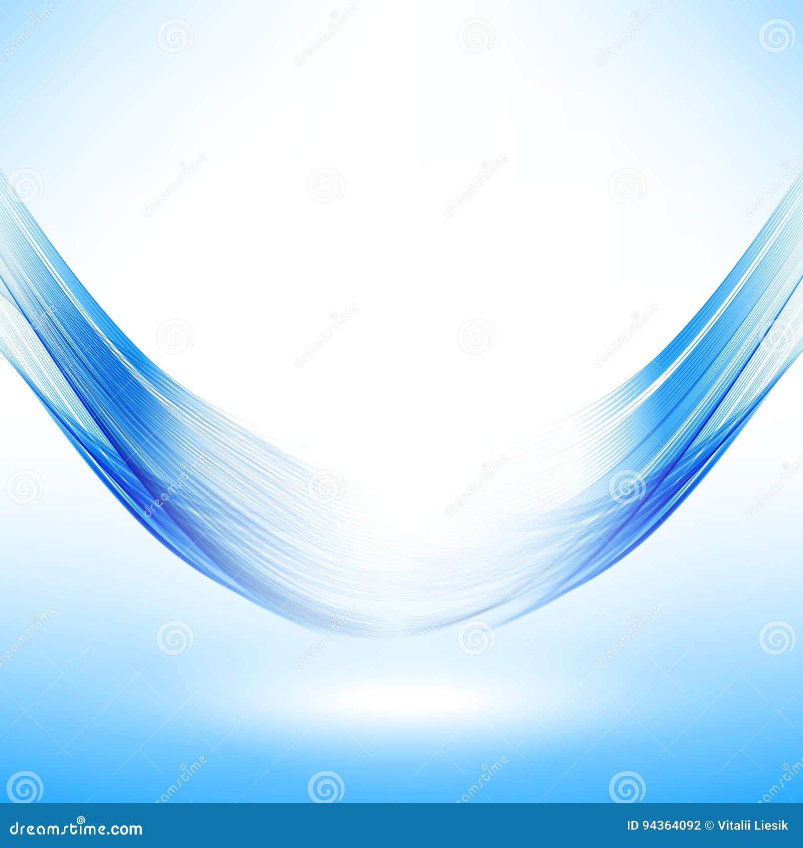 Abstract Wave Design Element. Blue Wavy Lines Stock Vector ...