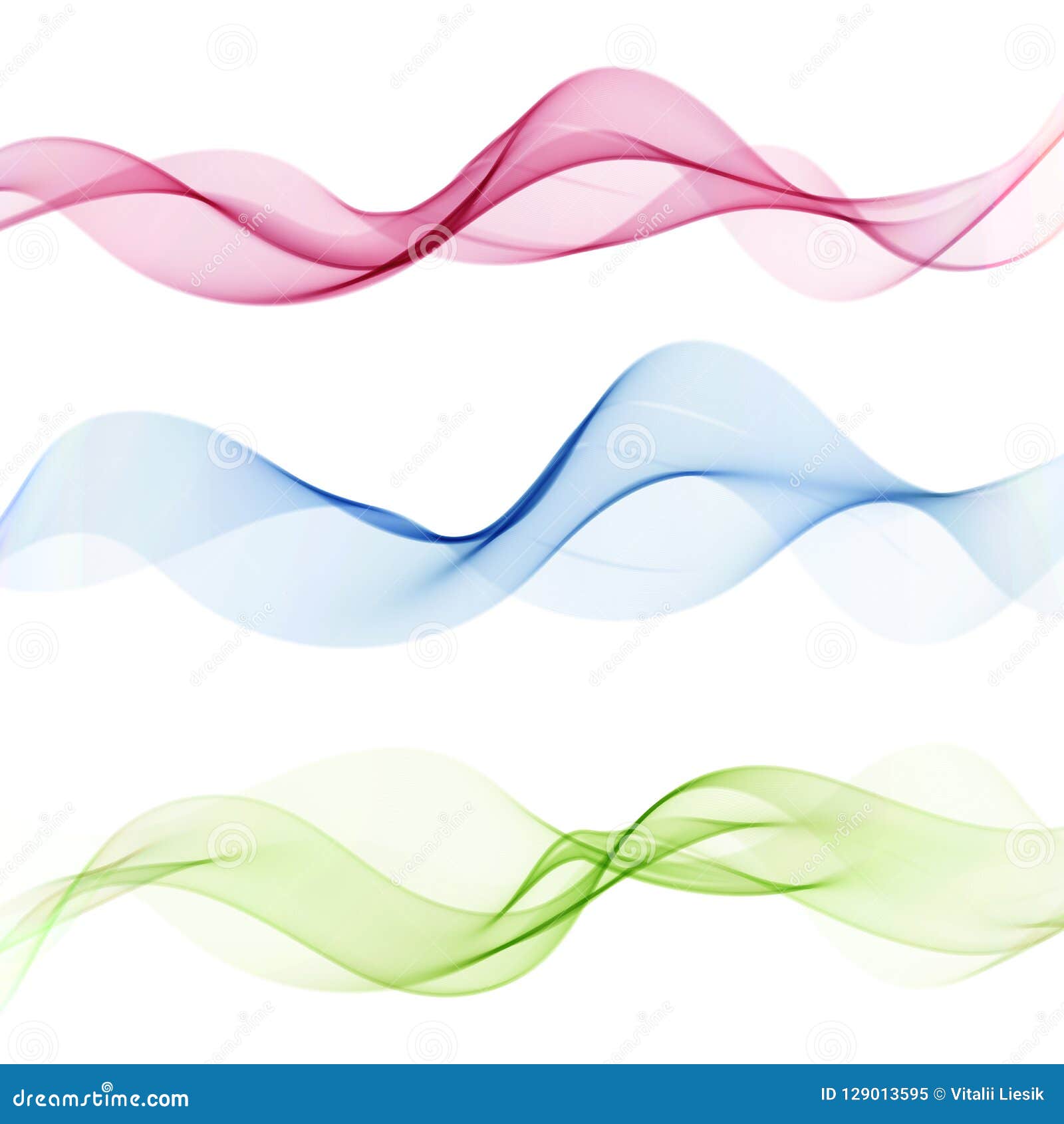 Abstract Wave Design Element.Transparent Colorful Waves.the Movement of ...