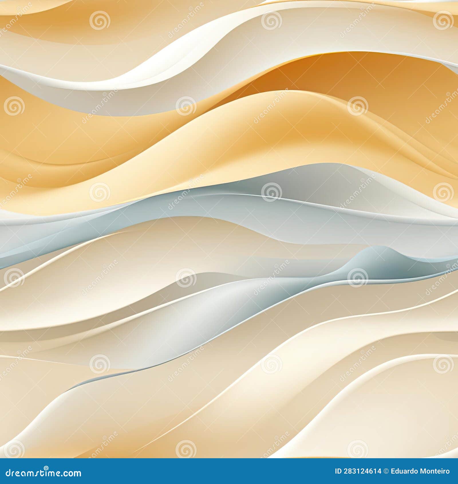 Abstract Wave Designs in White and Beige with Soft Edges (tiled) Stock ...