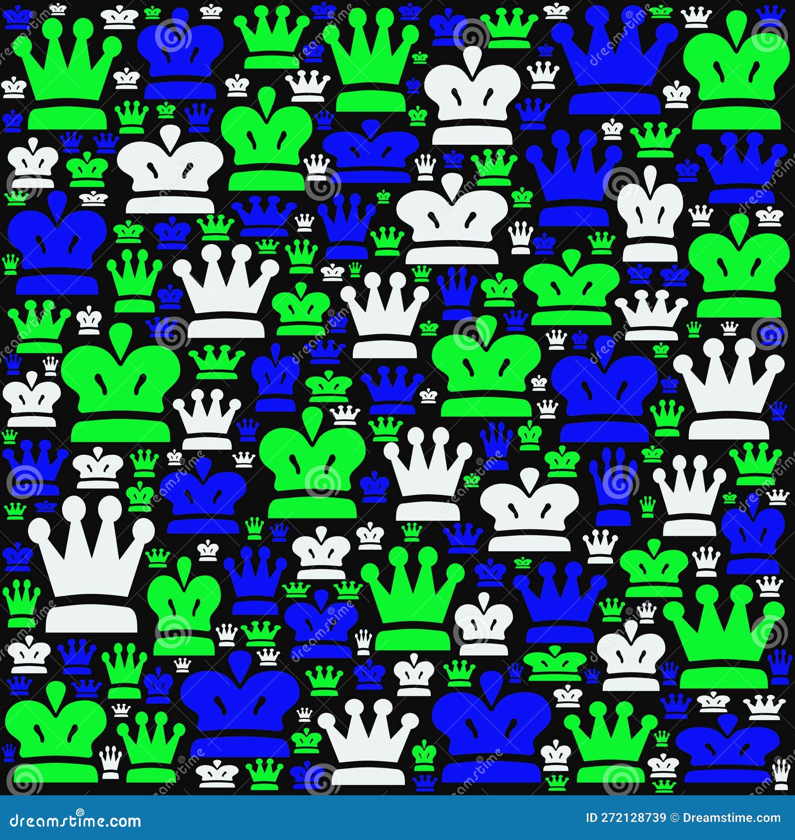 Abstract and Contemporary Digital Art Crown Design Stock Illustration ...