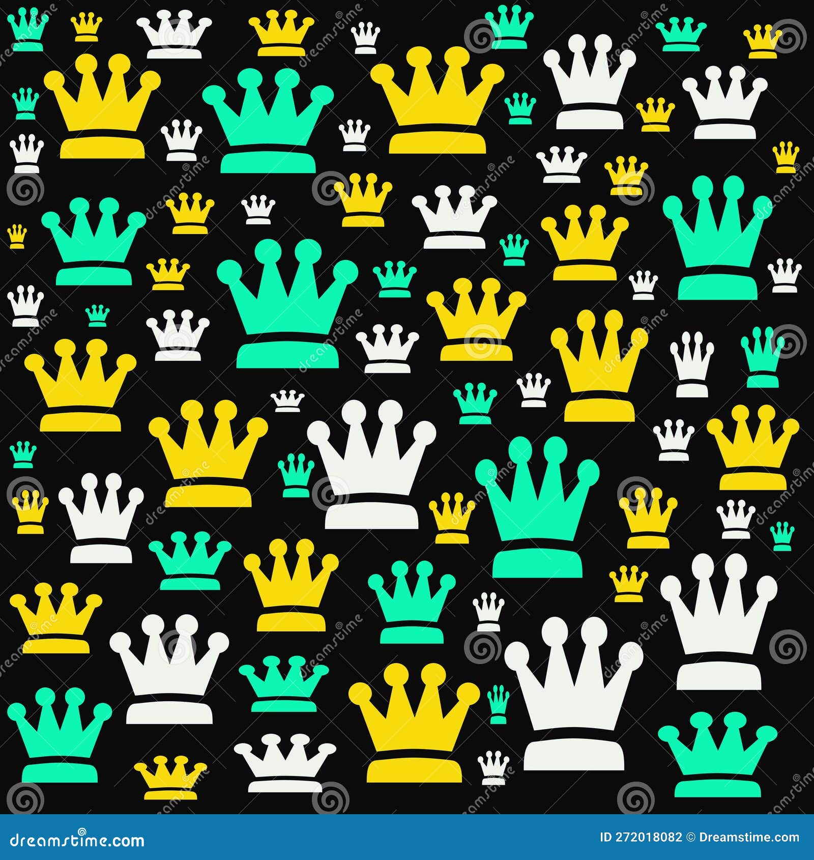 Abstract and Contemporary Digital Art Crown Design Stock Illustration ...