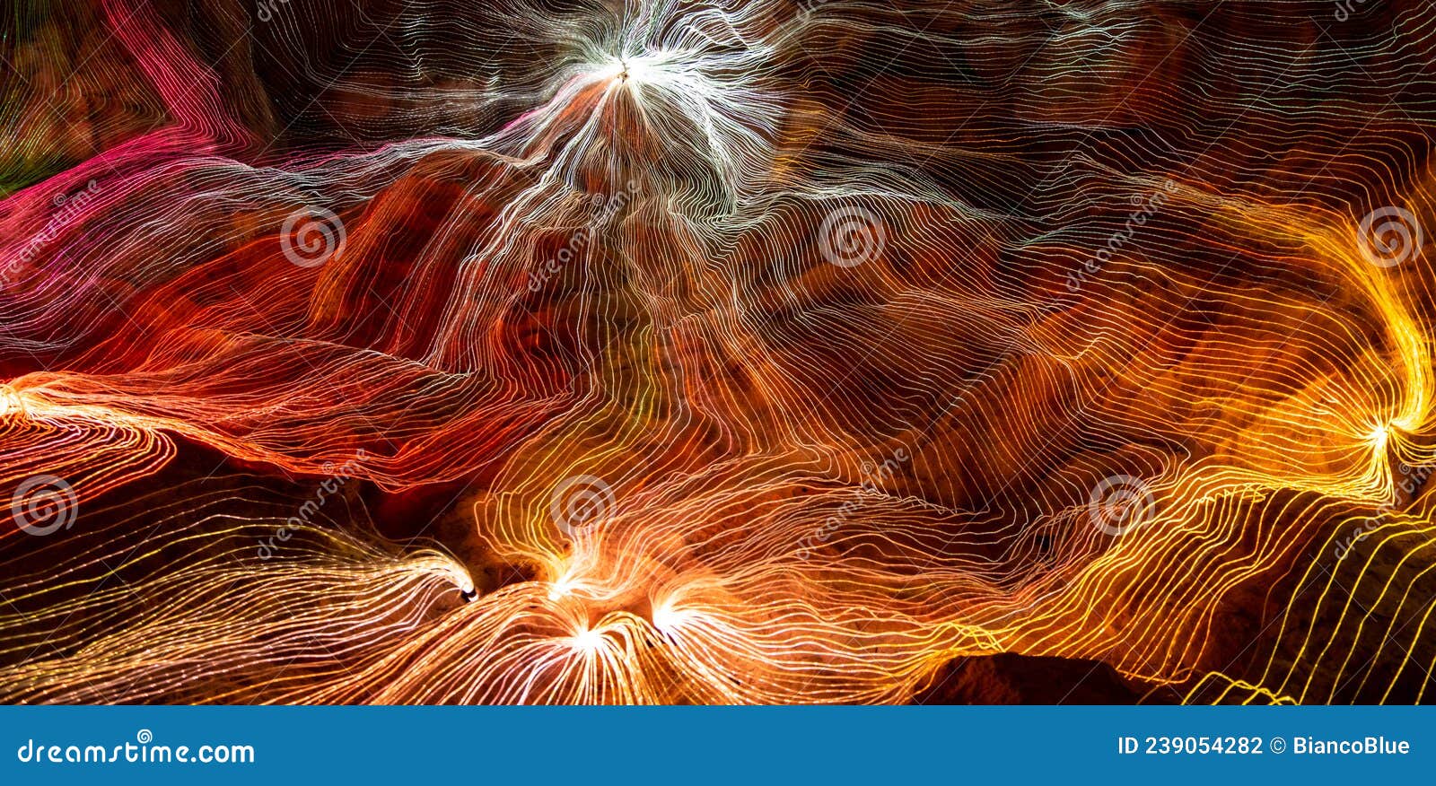 Abstract Wave of Digital Weave Lines Connecting Network Dots and Dark ...