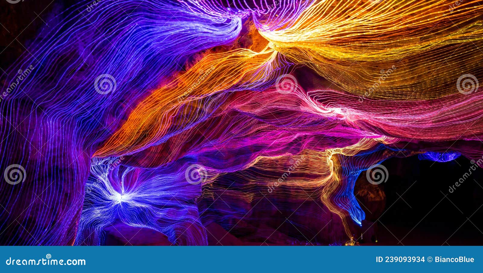 Abstract Wave of Digital Weave Lines Connecting Network Dots and Dark ...