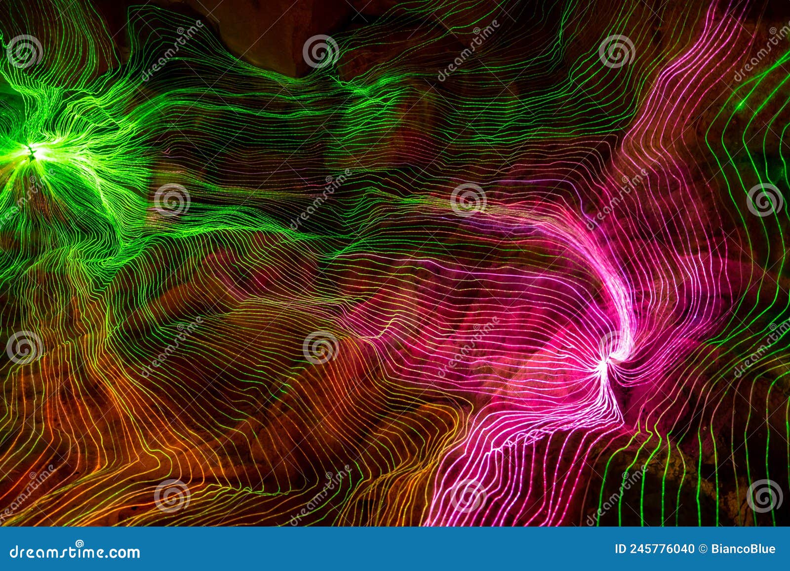 Abstract Wave of Digital Weave Lines Connecting Network Dots and Dark ...