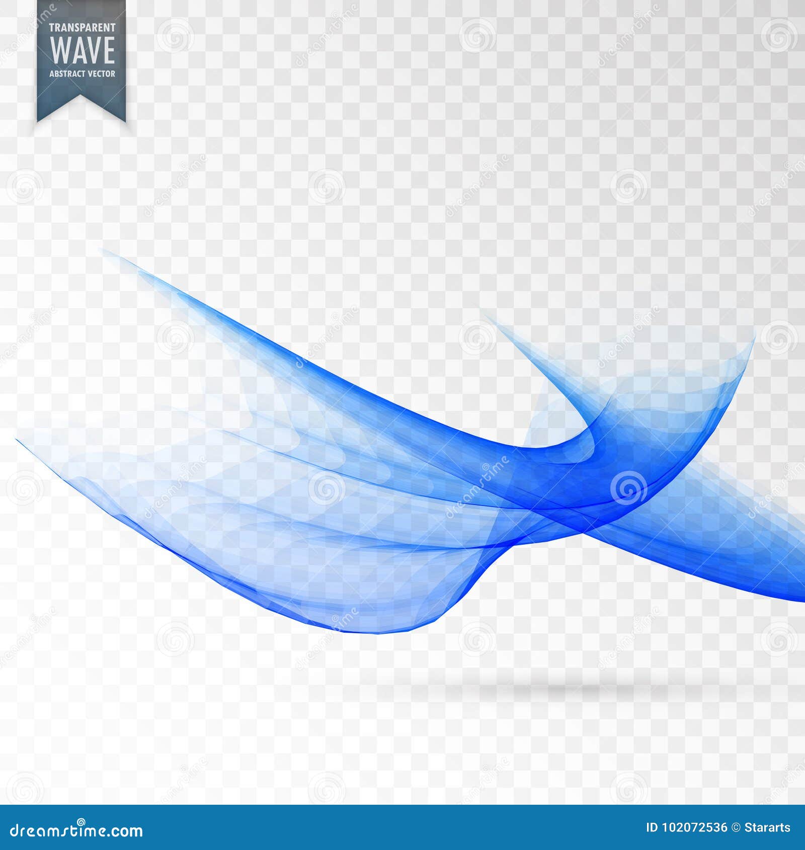 Abstract Wave Effect on Transparent Background Stock Vector ...