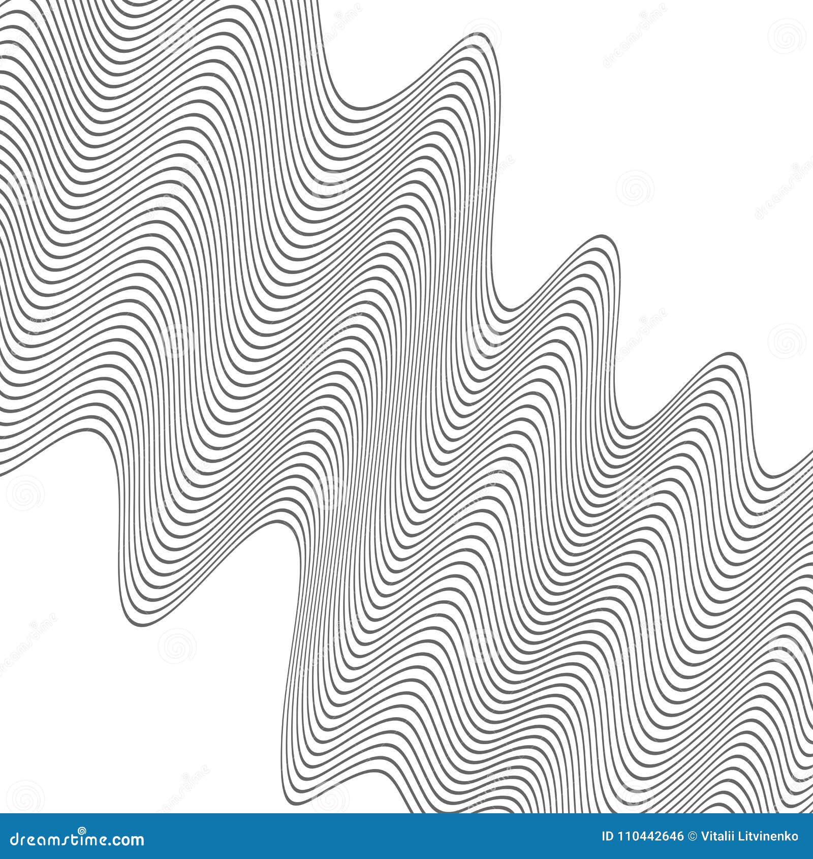 Abstract Wave Element for Design. Stylized Line Art Background. Vector ...