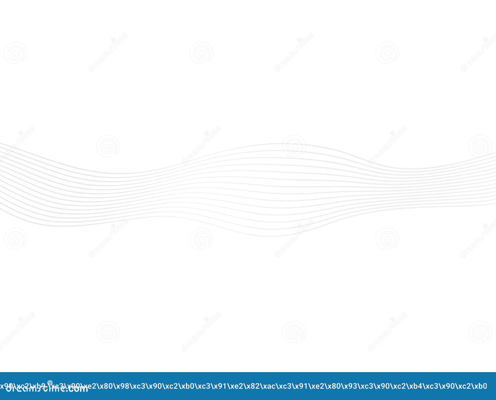 Abstract Wave Element Line Art Vector Illustration Isolated on White ...