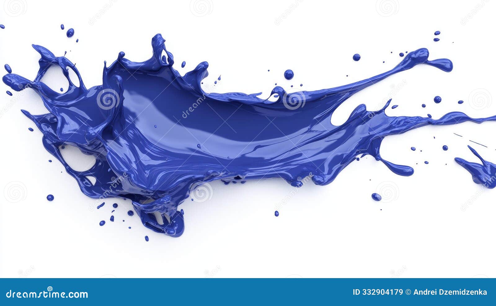The Abstract Wave Explosion is Isolated on a White Background in Blue ...