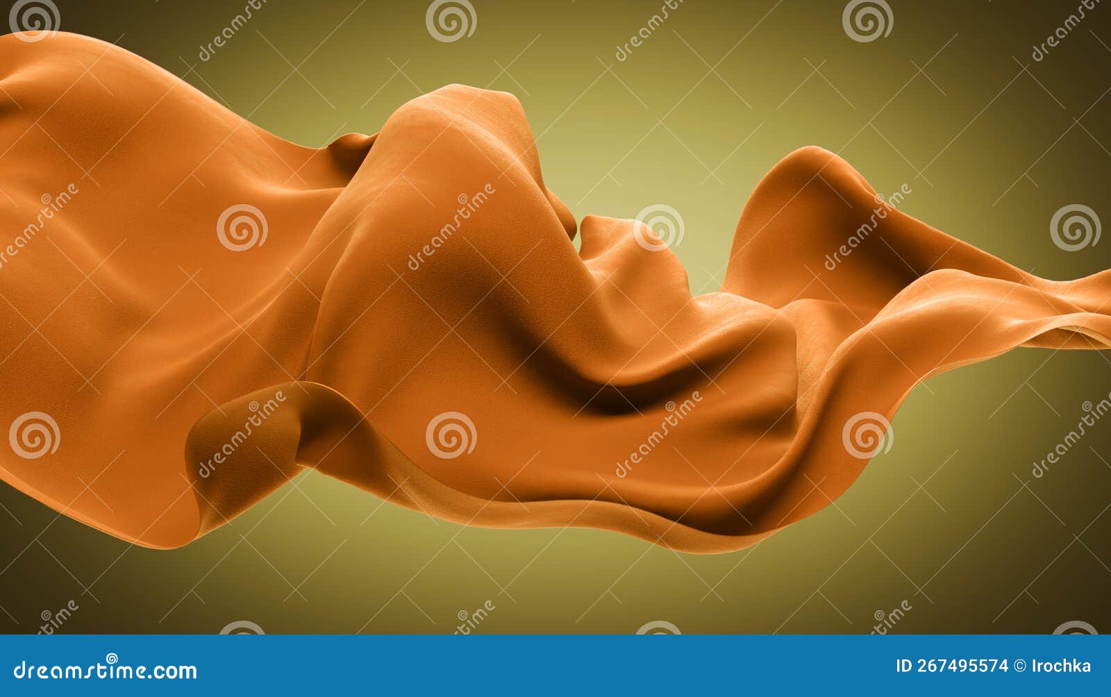 Abstract Wave Fabric Movement Dynamic Orange Color Stock Illustration ...