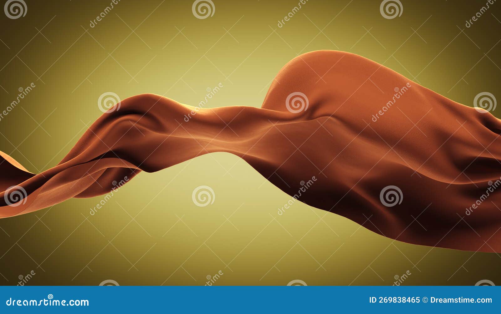 Abstract Wave Fabric Movement Dynamic Orange Color Stock Illustration ...