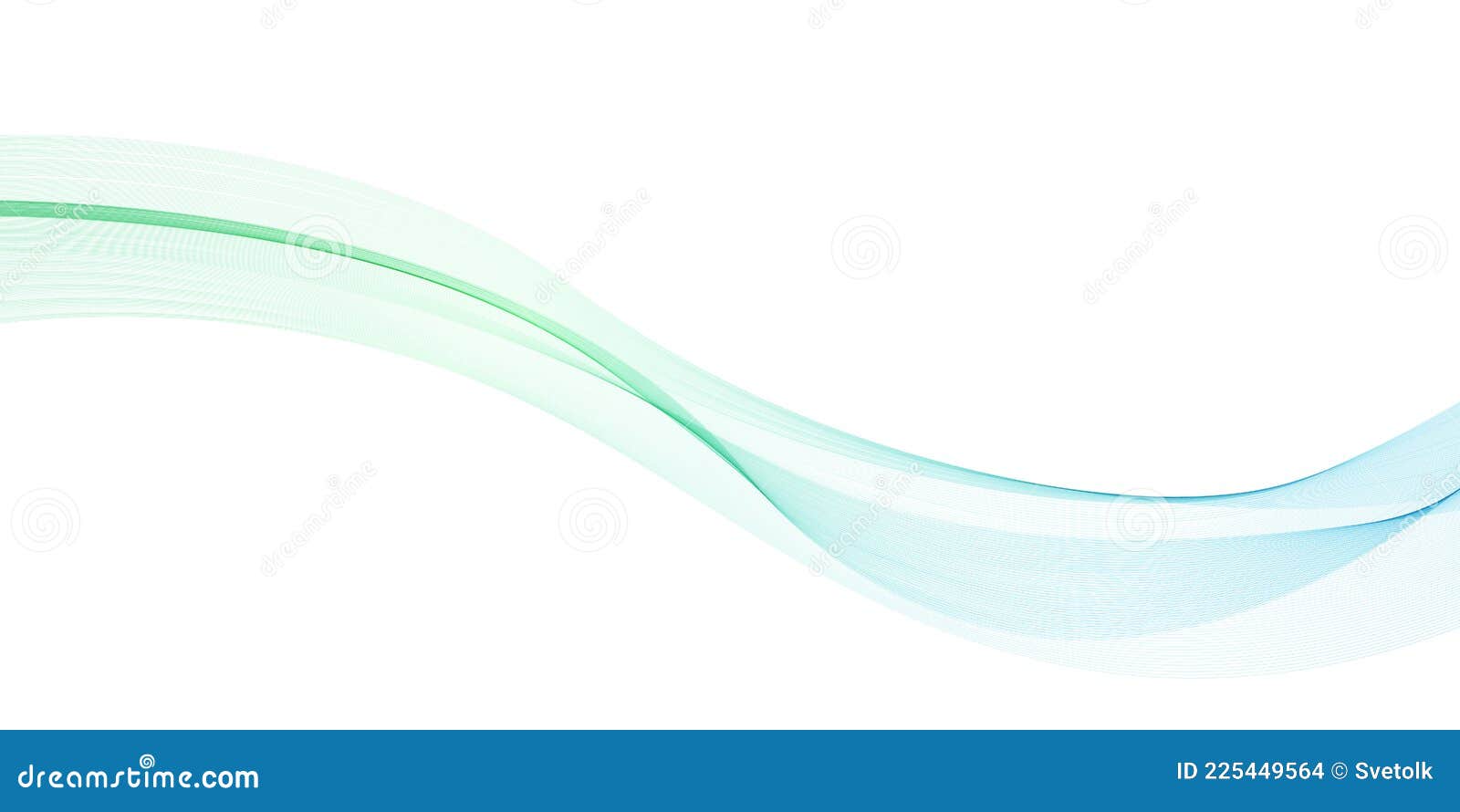 Abstract Wave Flow Line Isolated on White Background. Wavy Fluid ...