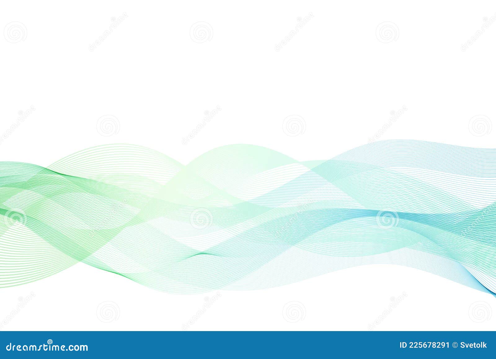 Abstract Wave Flow Line Isolated on White Background. Wavy Fluid ...