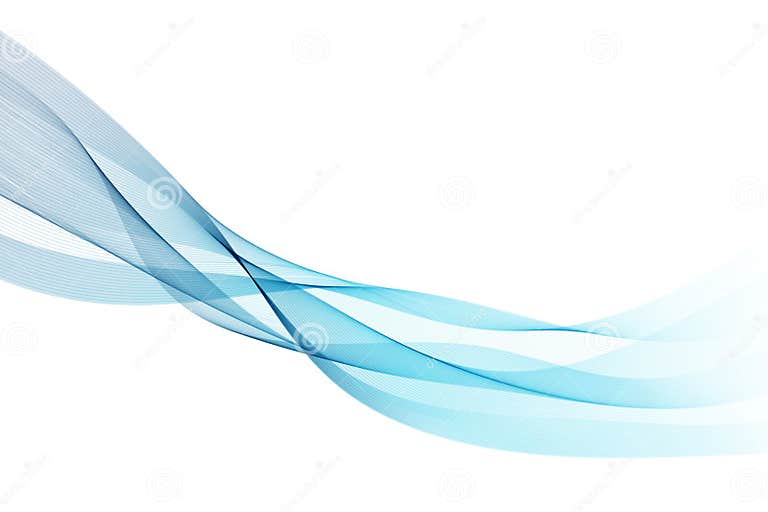 Abstract Wave Flow Line Isolated on White Background. Wavy Fluid ...