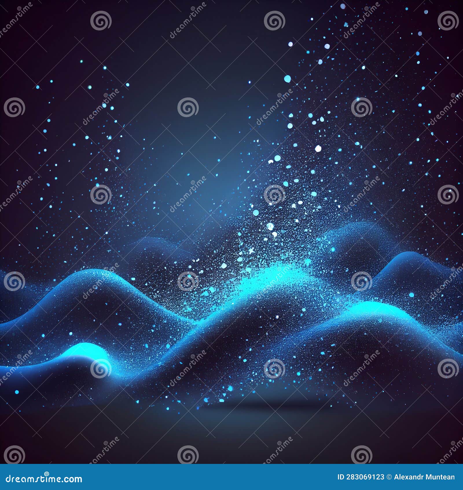 Abstract Wave Flow Particles. Stock Illustration - Illustration of ...