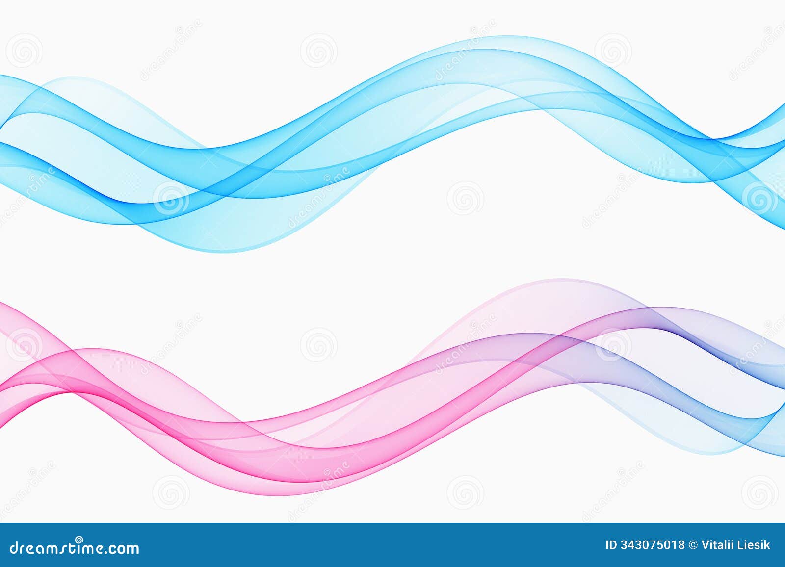 Abstract Wave Flow of Transparent Lines, Wave Design Element. Stock ...